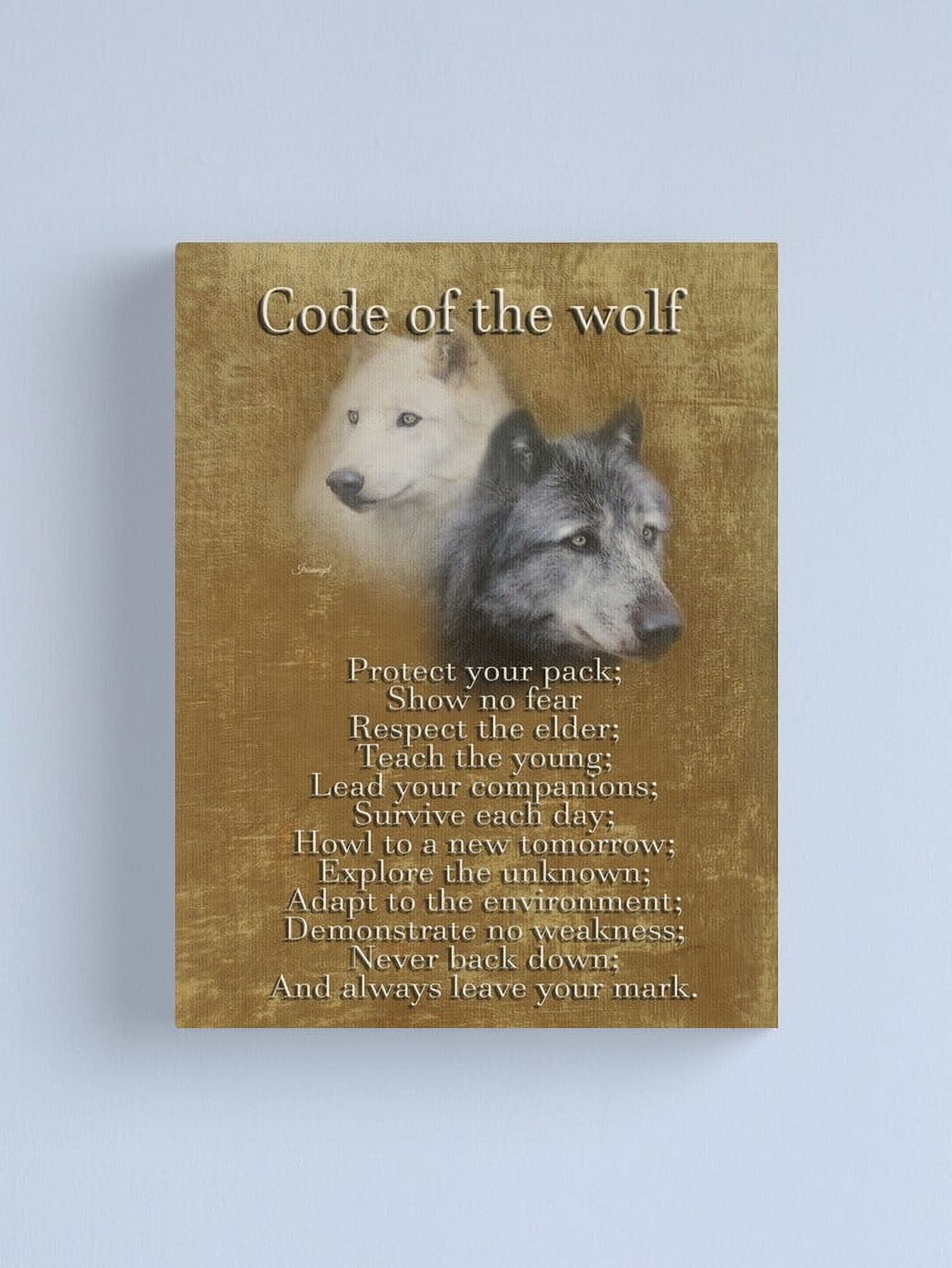 Aaroca Code of the Wolf Canvas Print (Unframed) Classic Decoration for Office Modern Home Decor ...