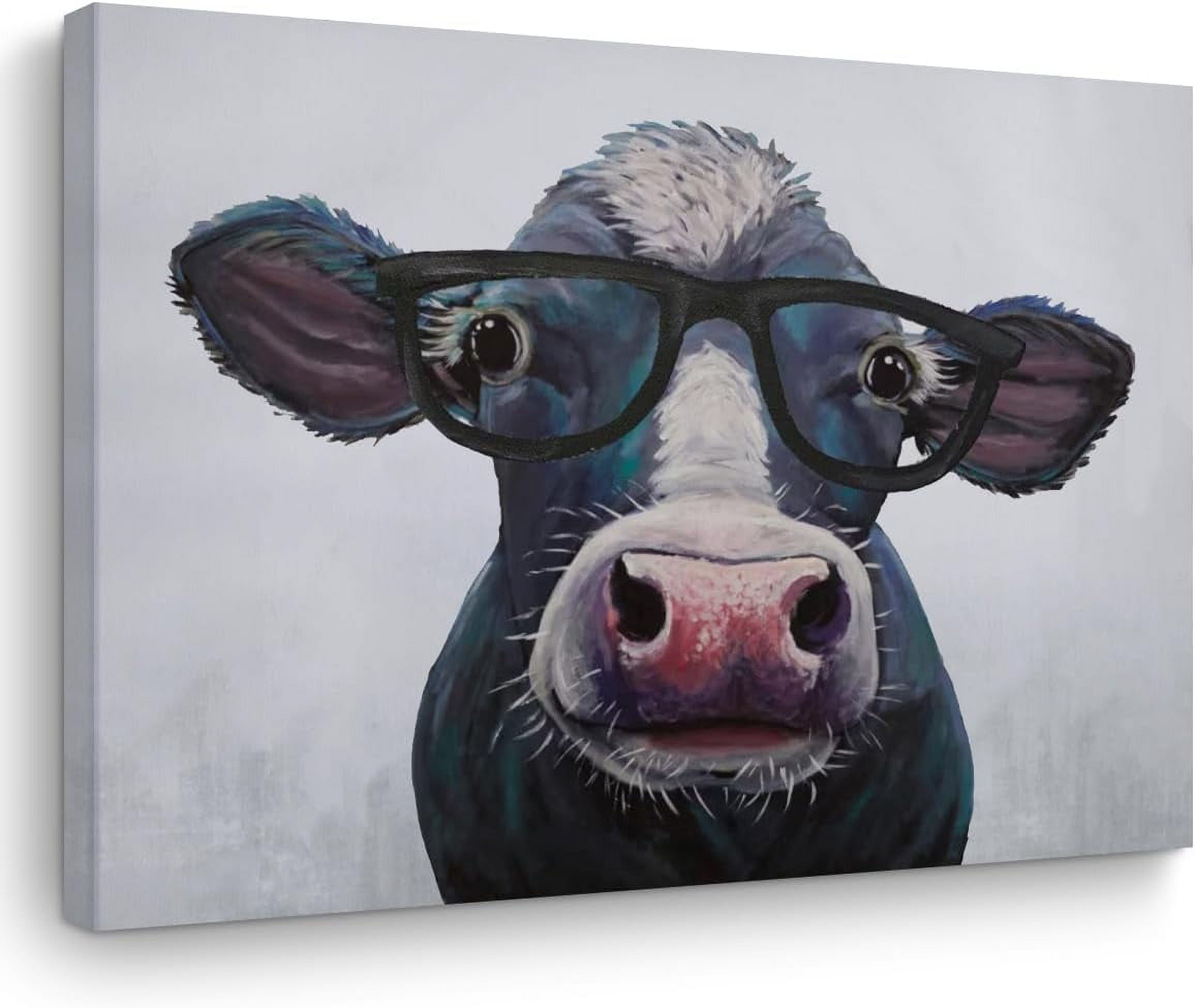 Aaroca Cow Wall Art Unframed Art Western Wall Decor Funny Cows with ...