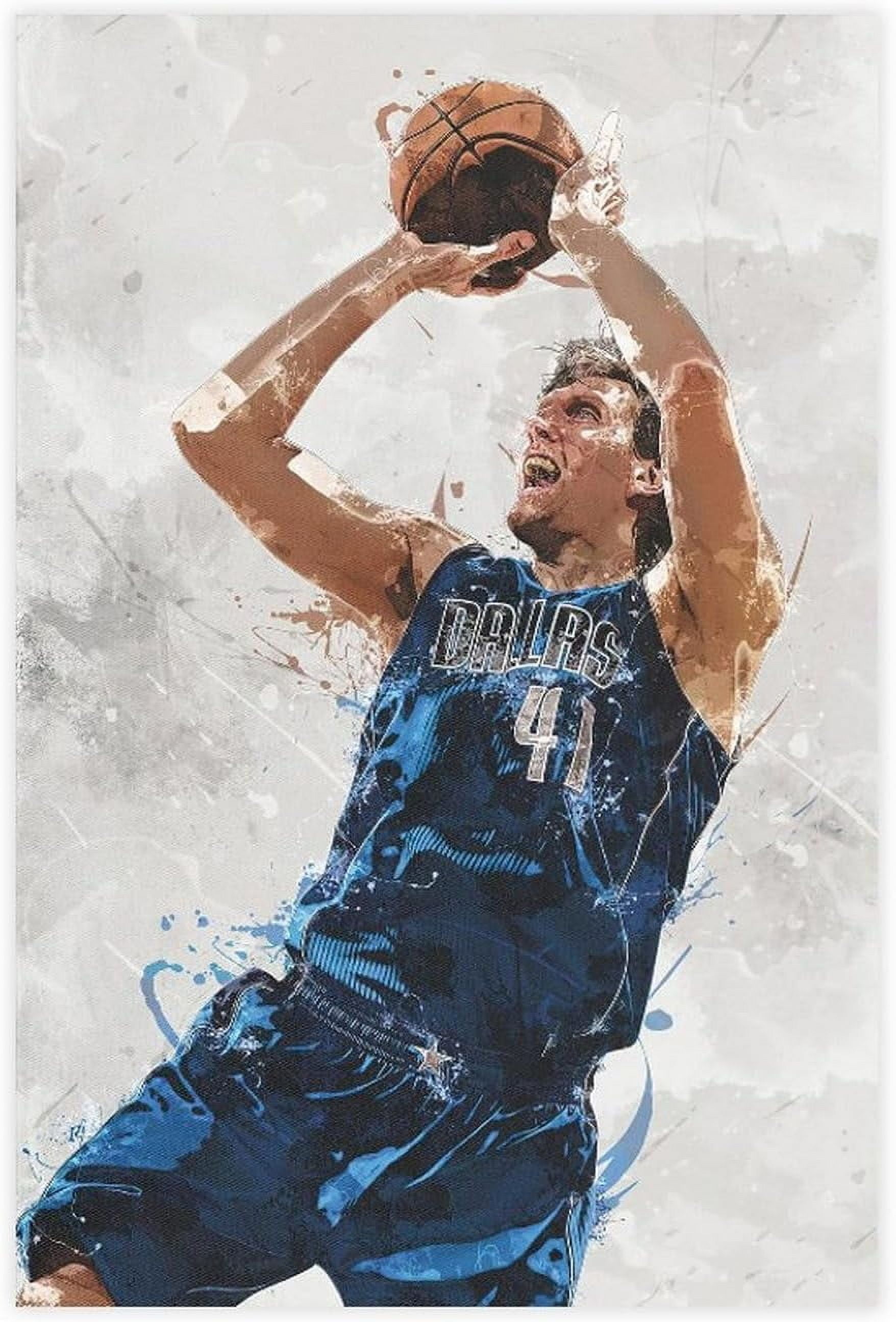 Aaroca Dirk Nowitzki Poster Basketball Canvas Poster Wall Art Decor ...