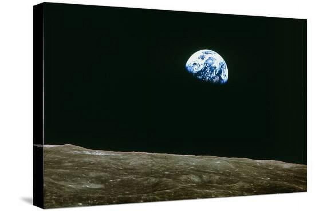 Aaroca Earthrise Over Moon, Apollo 8 Canvas Posters Framed/Unframed ...