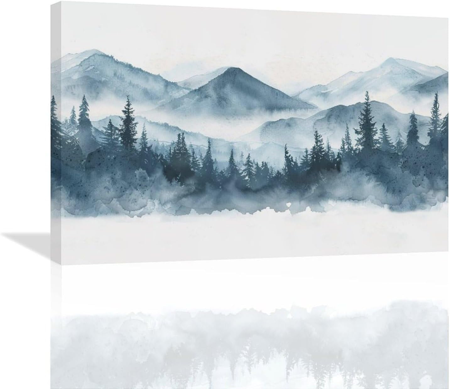 Aaroca Foggy Forest Wall Art Nature Tree Landscape Decor Modern Master Over Above Bed Canvas ...