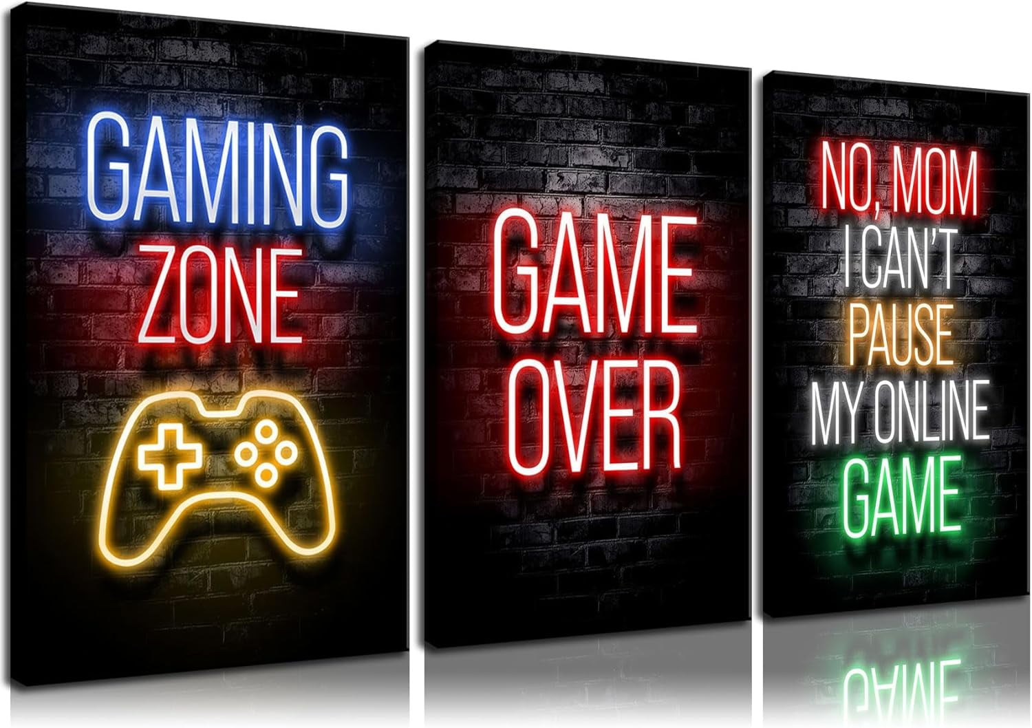 Aaroca Gaming Posters Canvas Wall Art Decor, Teen Game Room Decorations ...