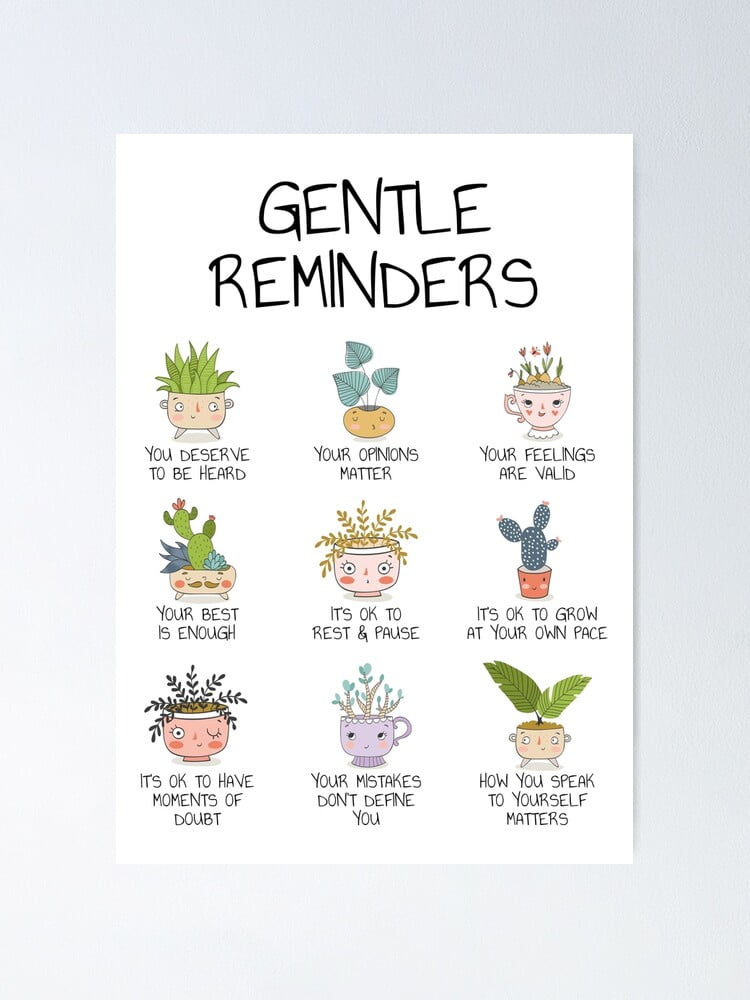 Aaroca Gentle Reminders Positive Affirmations Mental Health Wellbeing ...