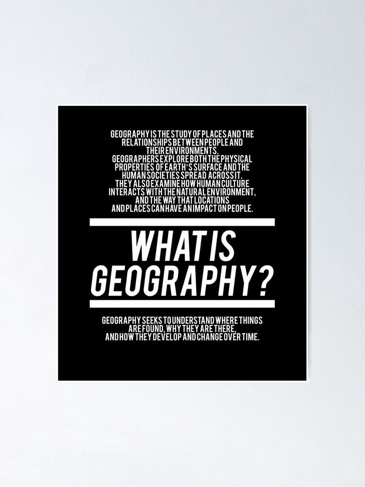 Aaroca Geography Defined - Geography Teacher Poster Artwork Decor for ...