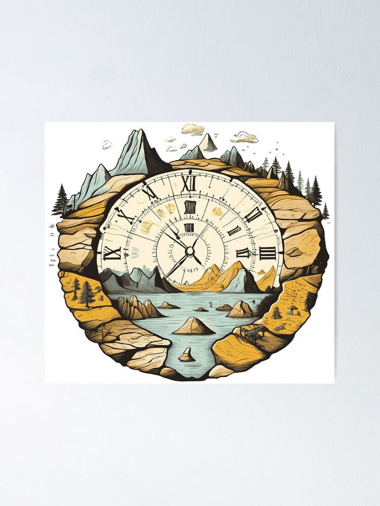 Aaroca Geological Timeline with Fossil Illustrations Poster Painting ...