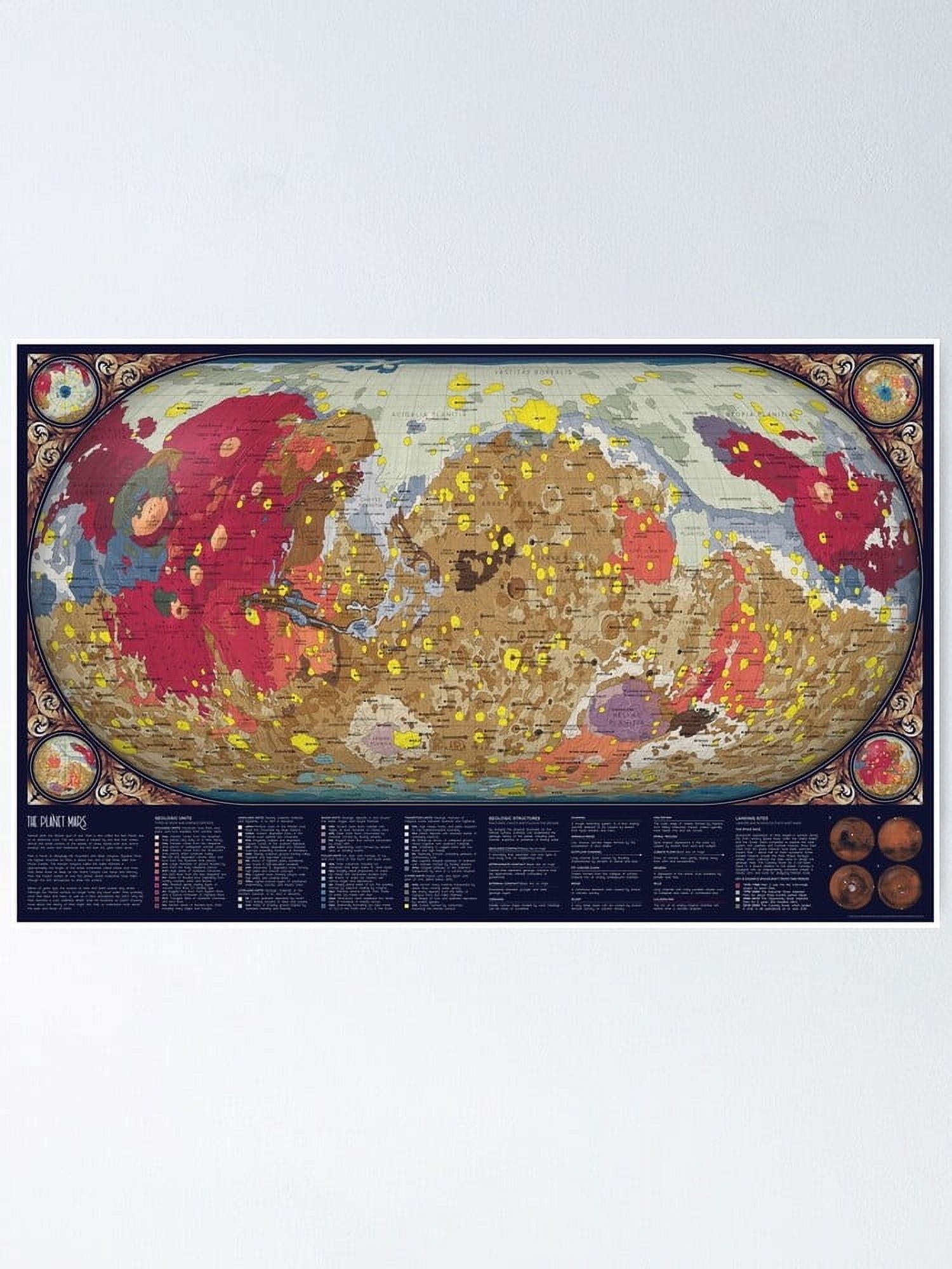 Aaroca Geology of Mars (Unframed) Classic Decoration for Office Modern ...