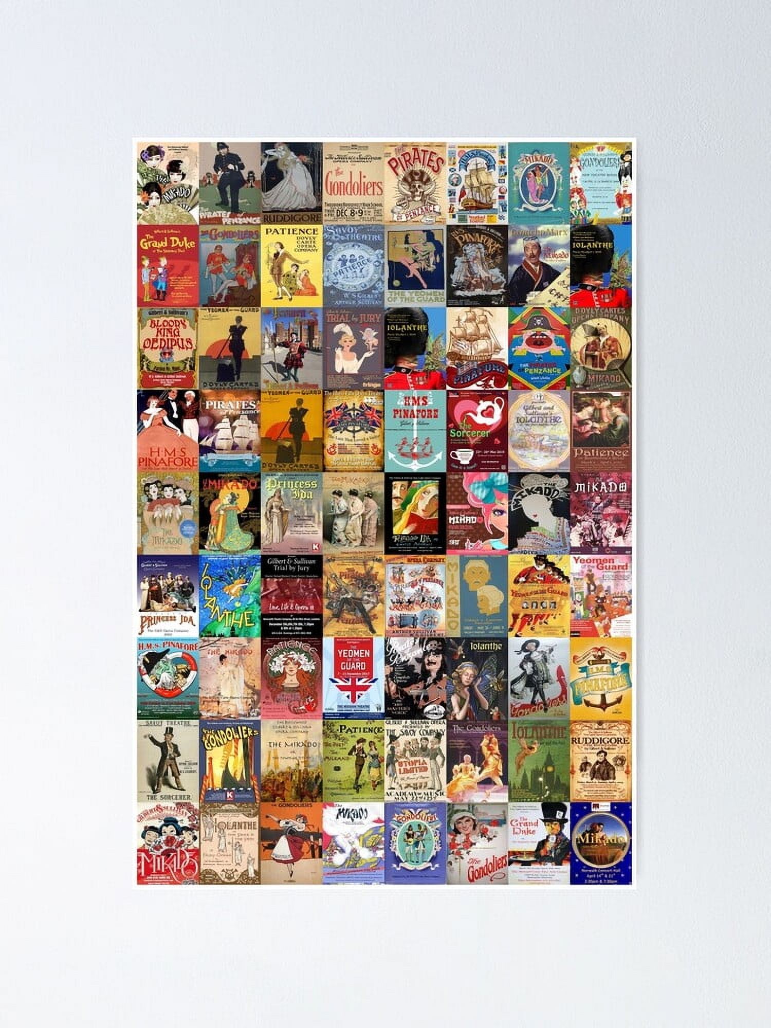 Aaroca Gilbert and Sullivan Opera Posters (Unframed) Classic Decoration ...