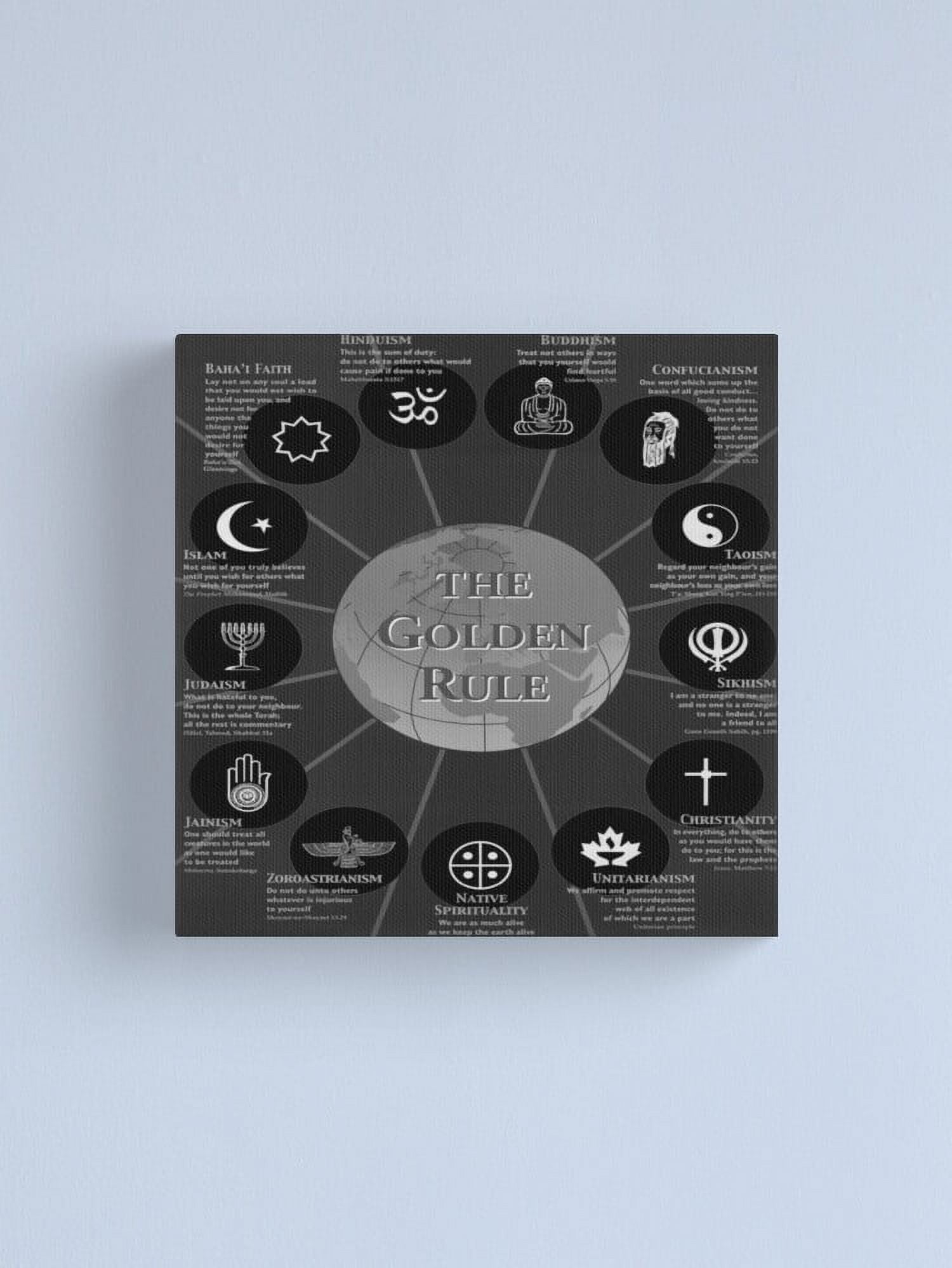 Aaroca Golden Rule Design Canvas Print (Unframed) Classic Decoration ...