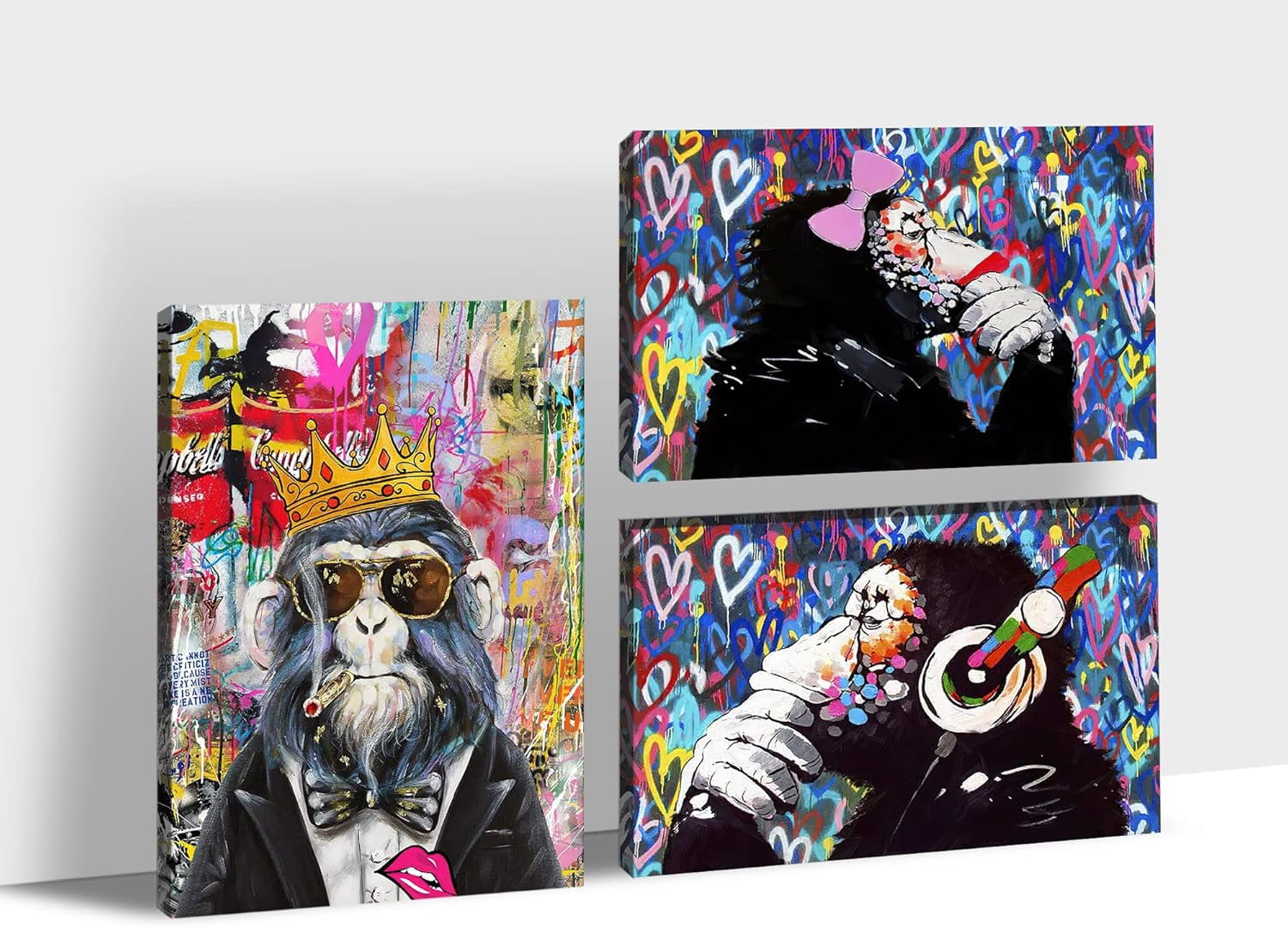 Aaroca Graffiti Wall Art - Street Art Canvas Graffiti, 3 Pieces Wall ...
