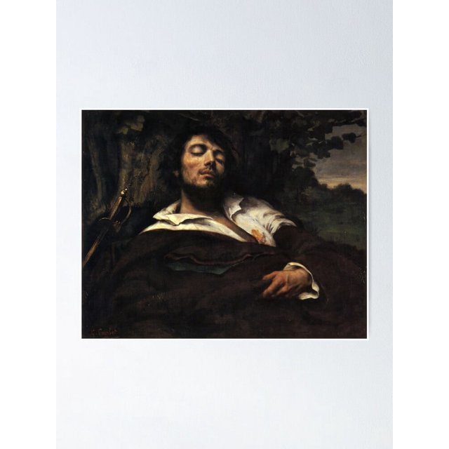 Aaroca Gustave Courbet - Wounded Man - L'Homme blessé (Unframed ...
