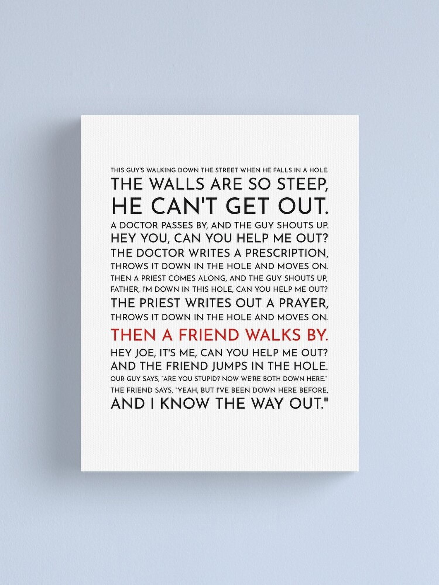 Aaroca Guy Falls Into a Hole - Leo McGarry's Speech Canvas Print ...