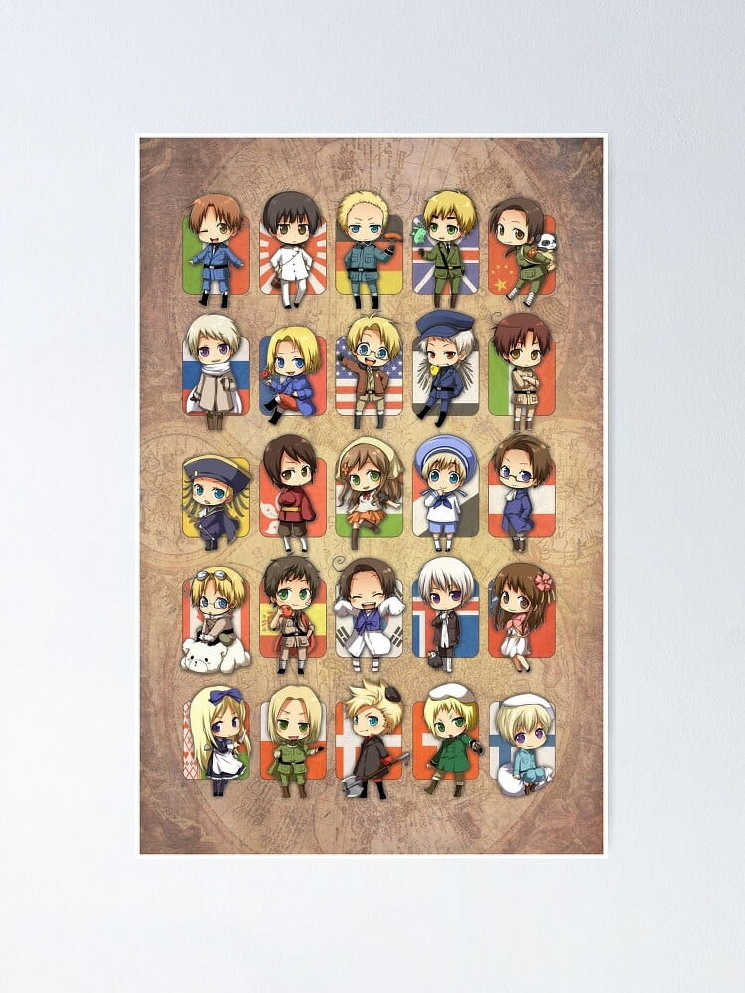Aaroca Hetalia Group Unframed Classic Decoration for Office Modern Home Decor Home Office ...