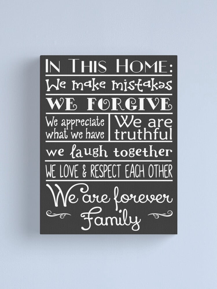 Aaroca Home Rules Canvas Print (Unframed) Classic Decoration for Office ...