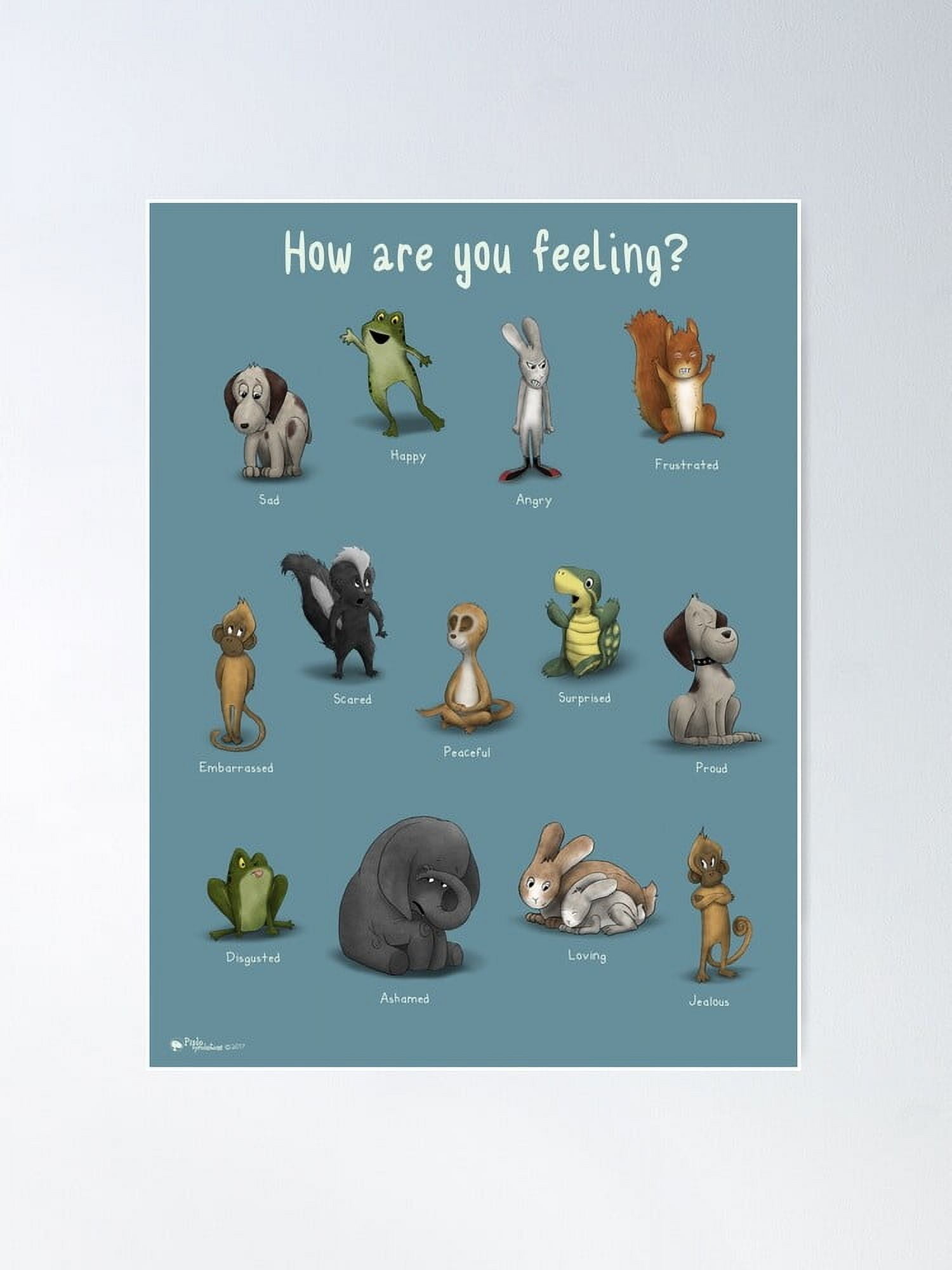 Aaroca How Are You Feeling? (Blue) Poster Canvas Poster - Modern Wall ...