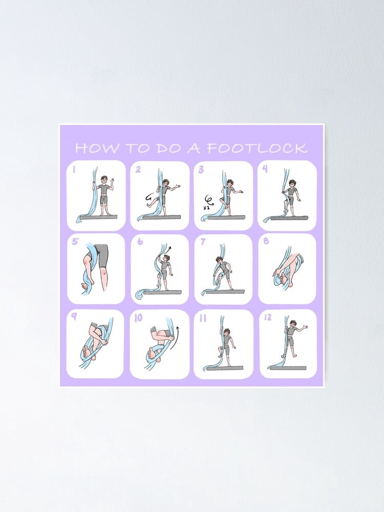 Aaroca How To Do A Foot Lock! (Aerial Silks) Poster Artwork Decor for ...