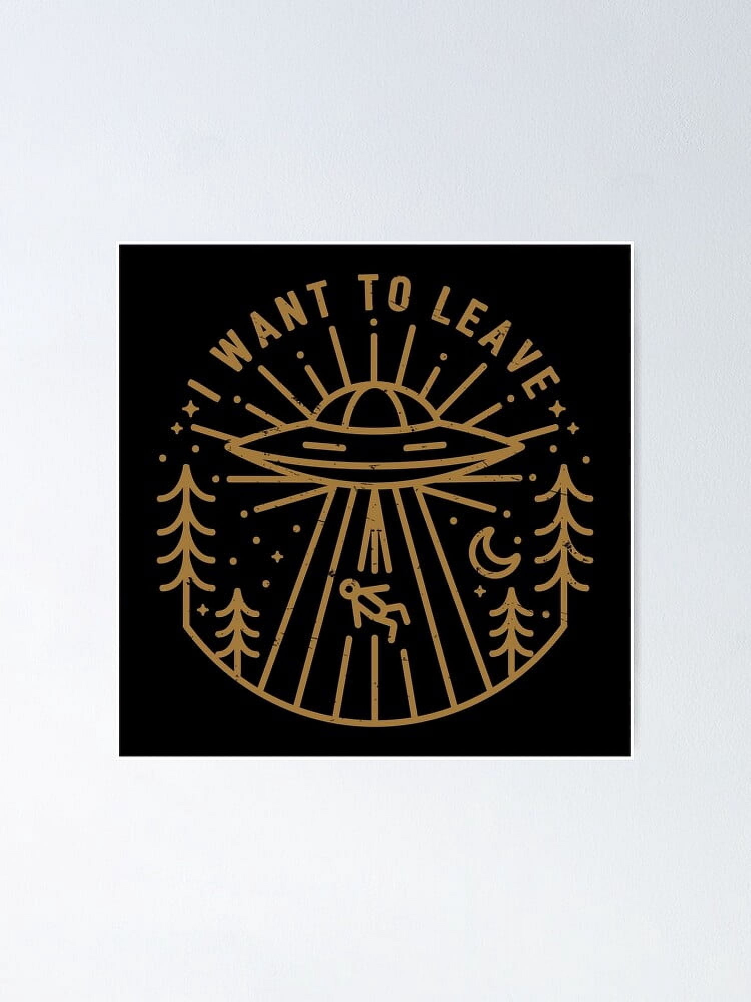 Aaroca I Want To Leave Unframed Canvas Unique Wall Decor for Modern ...