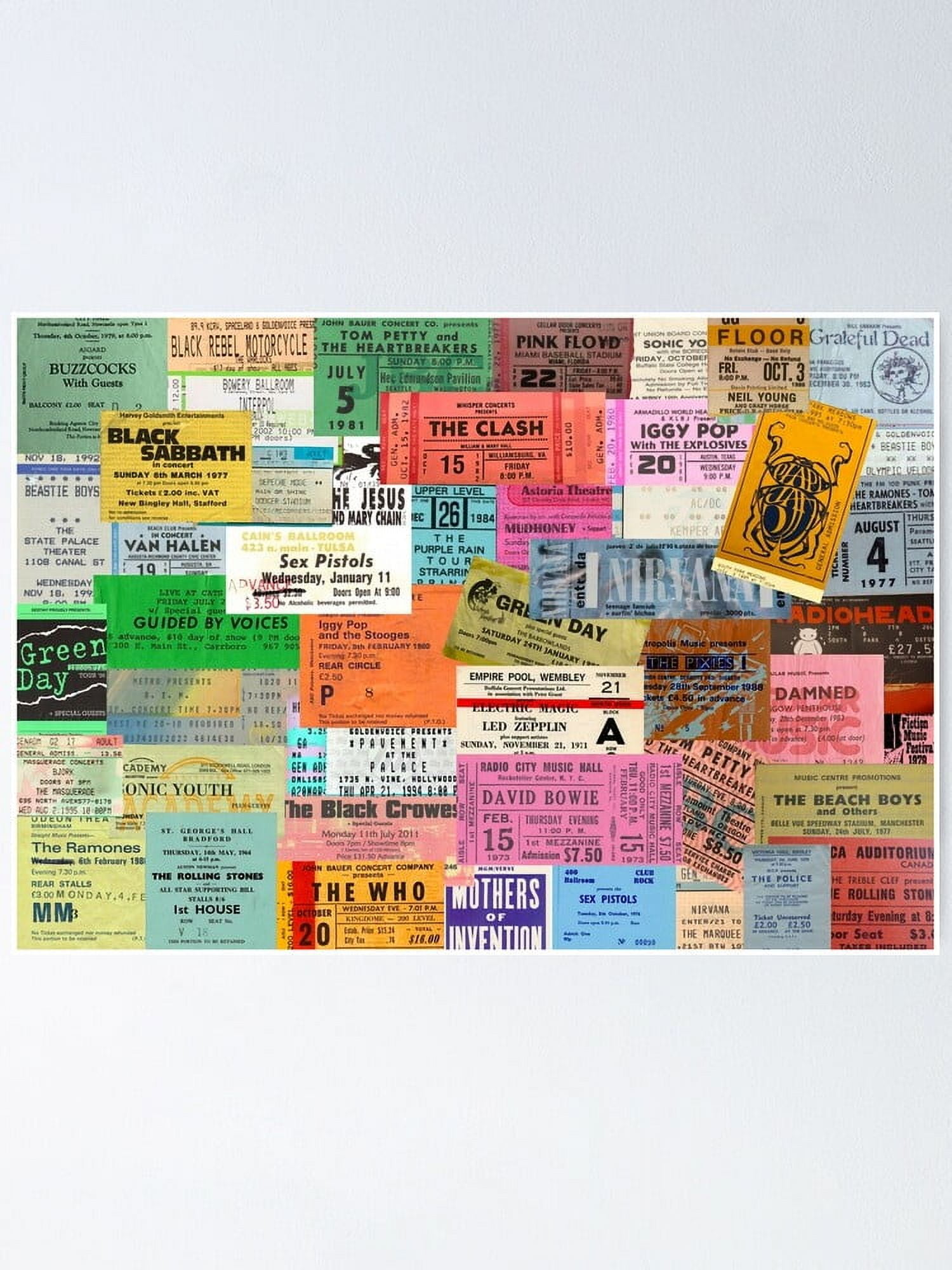 Aaroca I miss concerts - ticket stubs Poster Classic Decoration for ...