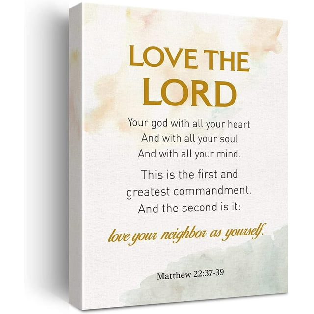 Aaroca Inspirational Bible Verse Print Love the Lord Scripture ...