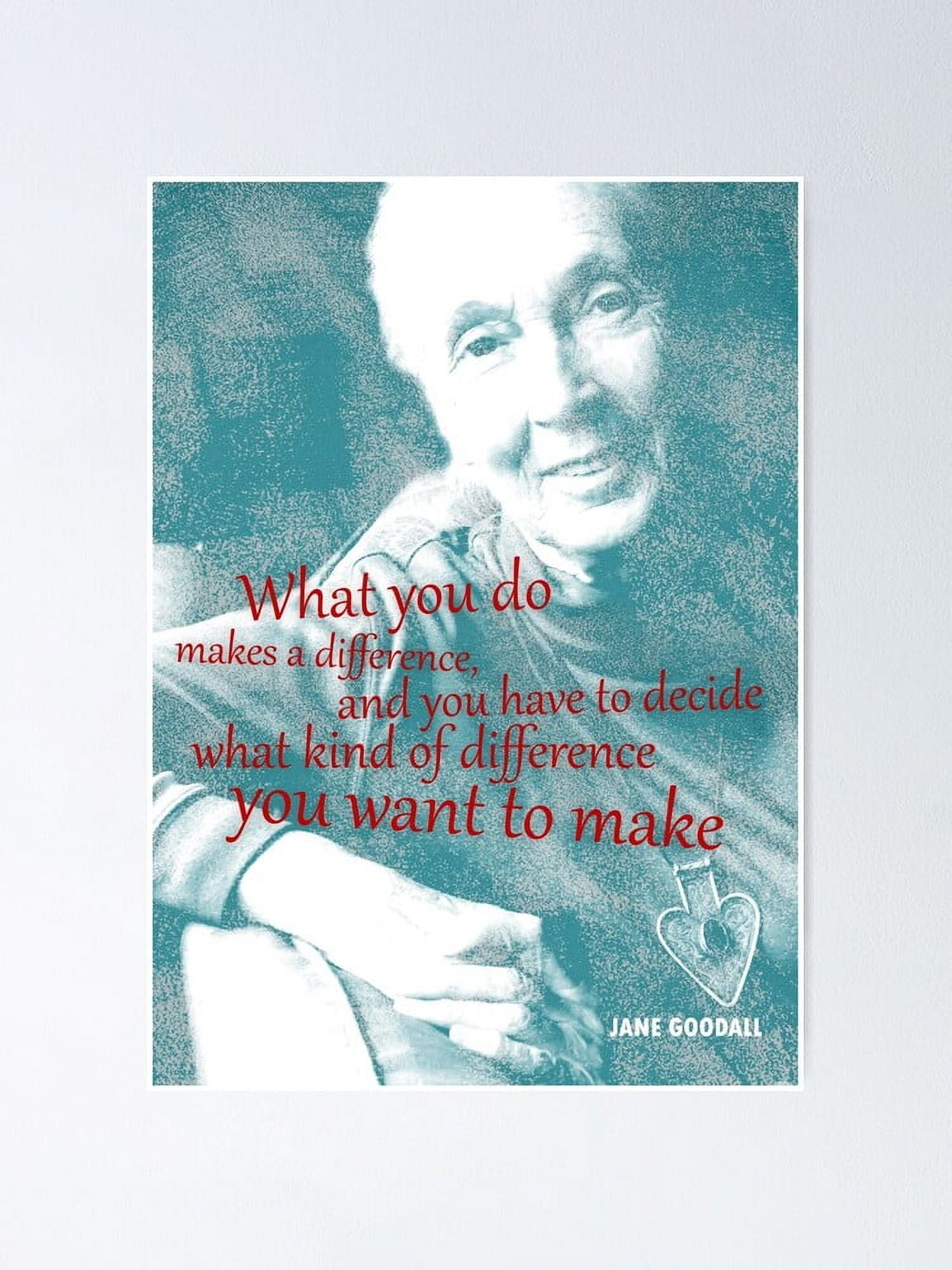Aaroca Jane Goodall Quote 2 Poster Artwork Decor for Living Room ...