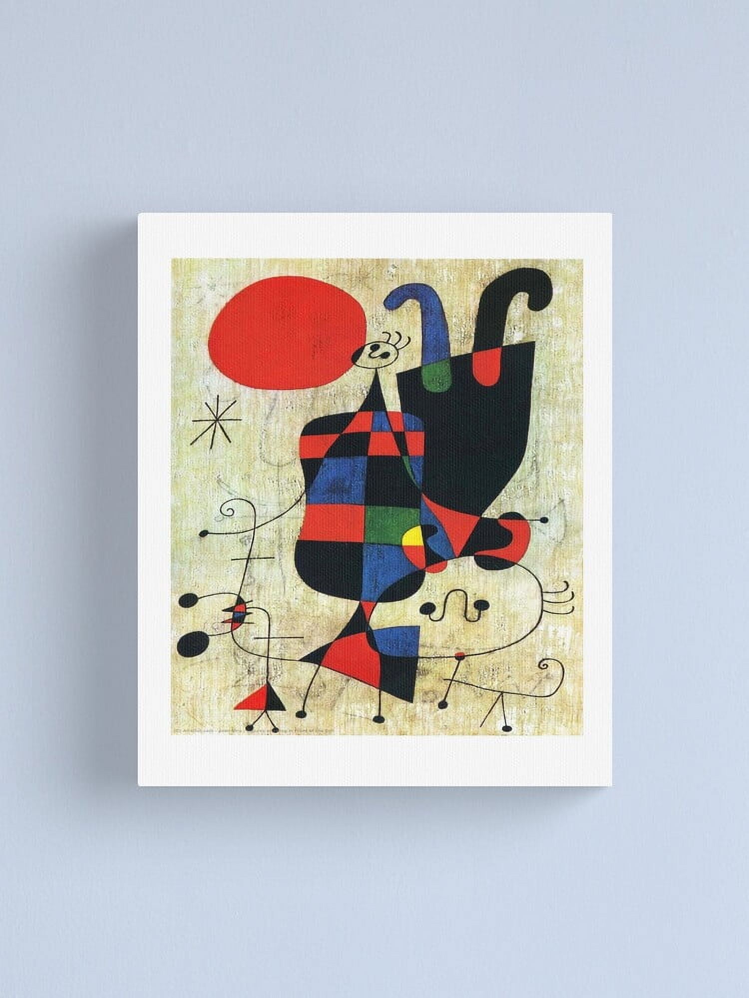 Aaroca Joan Miro Figures and Dog in Front of the Sun 1949 Canvas Print ...