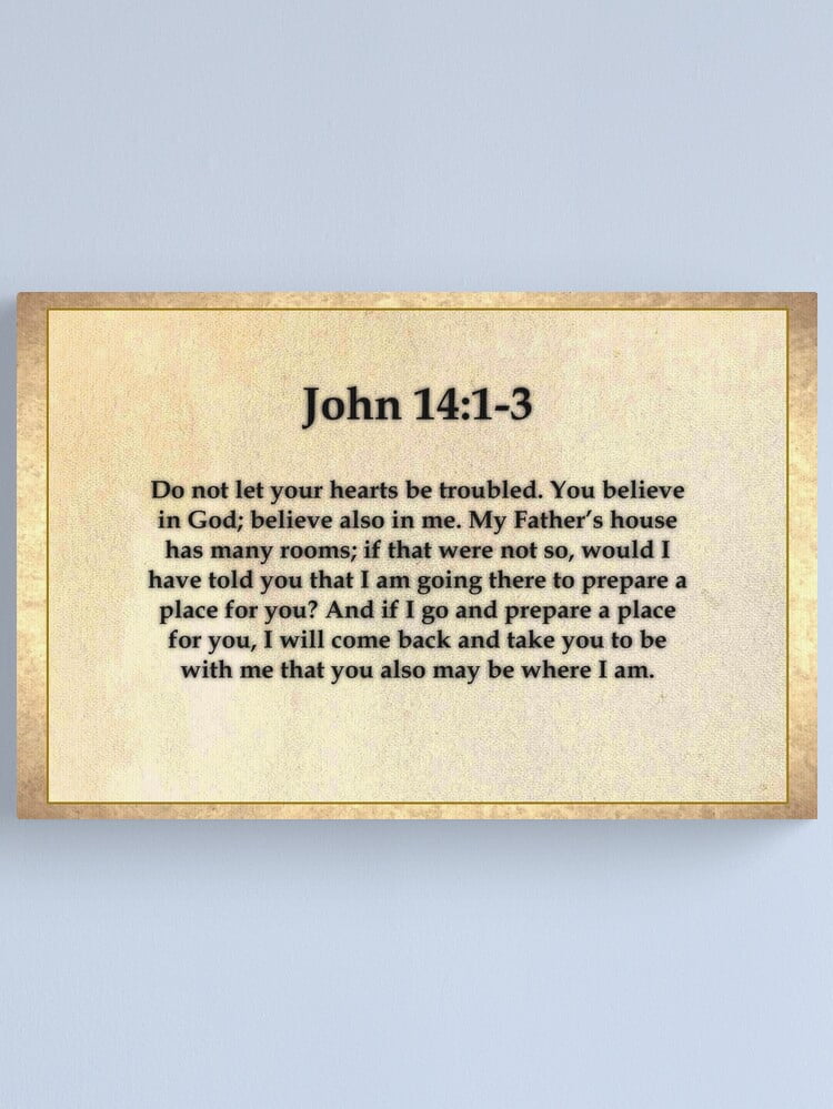 Aaroca John 14:1-3 Canvas Print Canvas Poster - Modern Wall Art for Home & Office Decor, 8"x10 ...