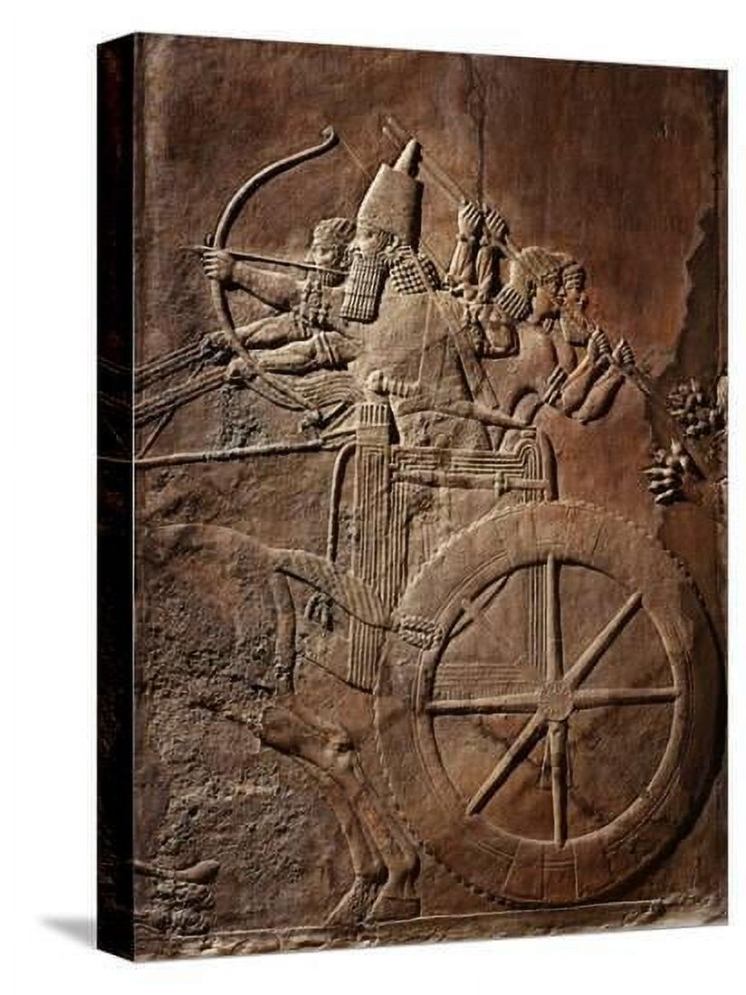 Aaroca King Ashurbanipal on his Chariot, Assyrian Reliefwork, from ...