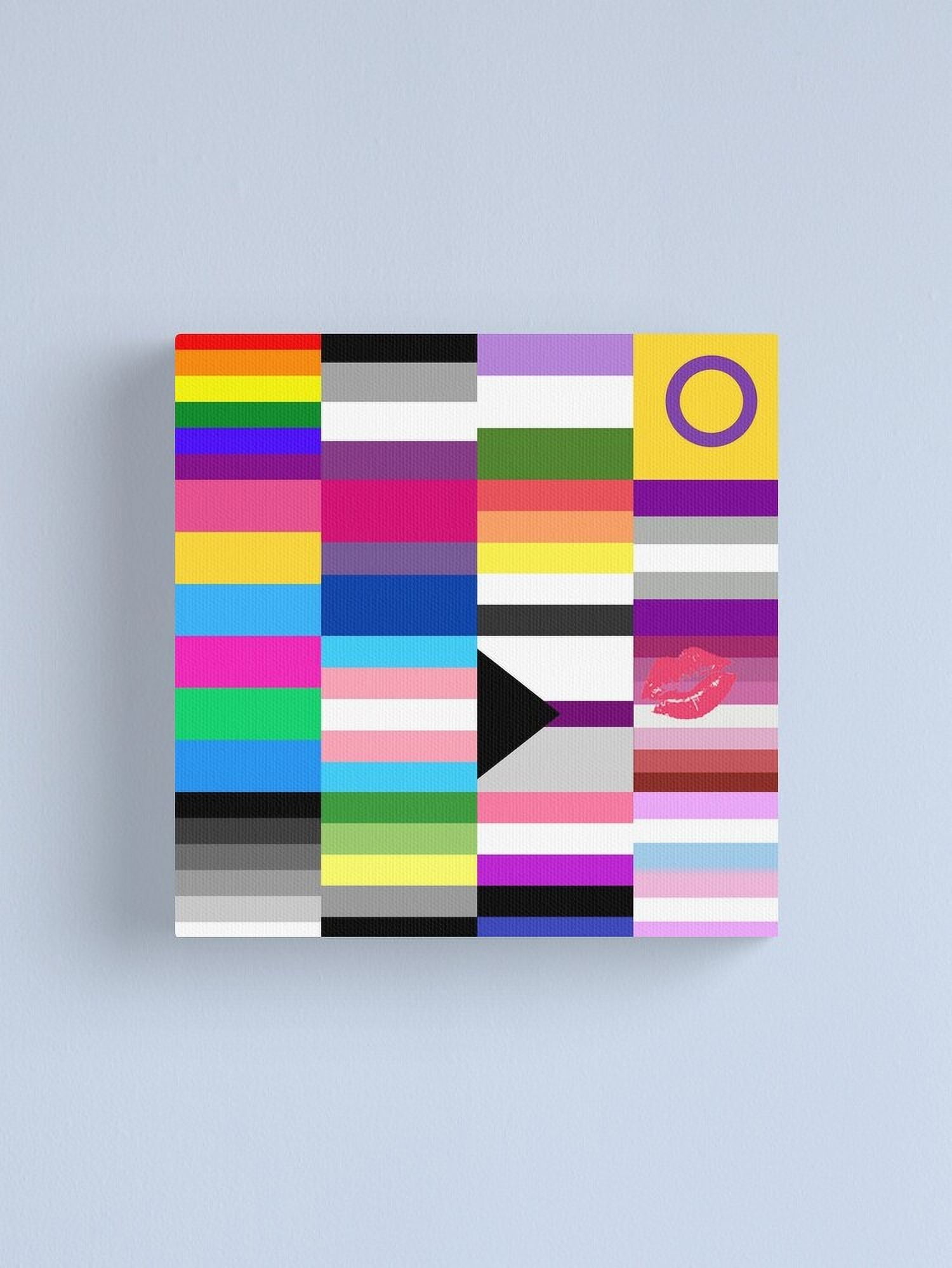 Aaroca LGBT Pride Flags Collage Canvas Print (Unframed) Classic ...