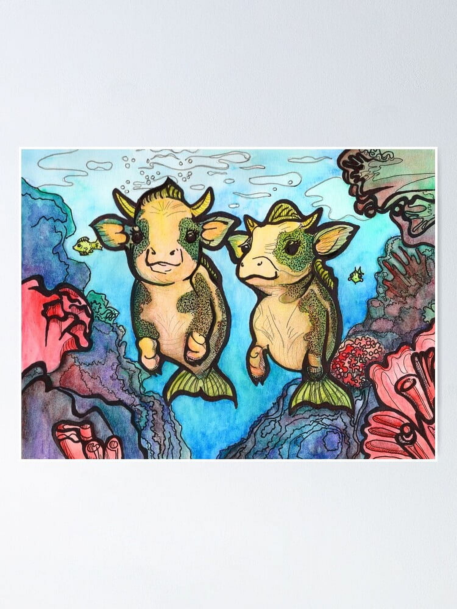 Aaroca Legendary MerCattle - Fantasy Sea Cow Hybrid Cryptid Chimera ...