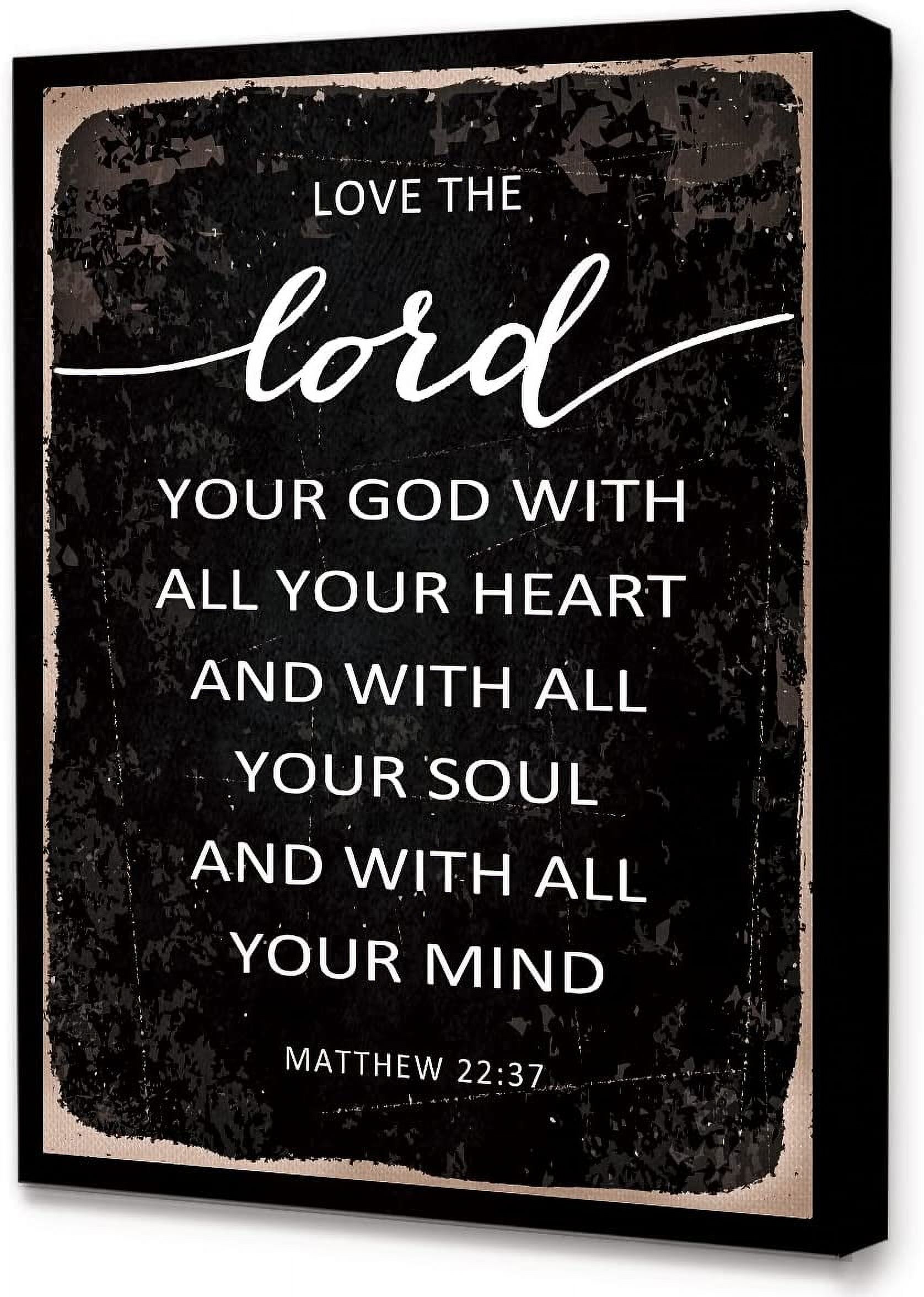 Aaroca Love The Lord Bible Wall Art Canvas,Verses Christian Canvas Wall ...