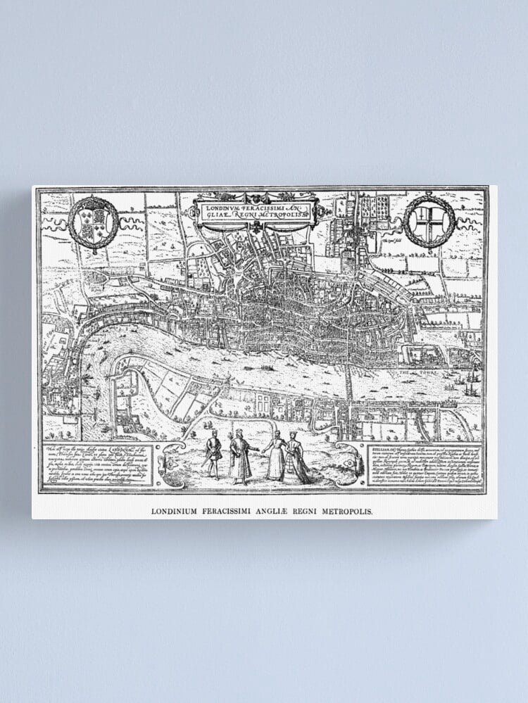 Aaroca Map of Tudor London I Canvas Print Canvas Poster - Modern Wall ...
