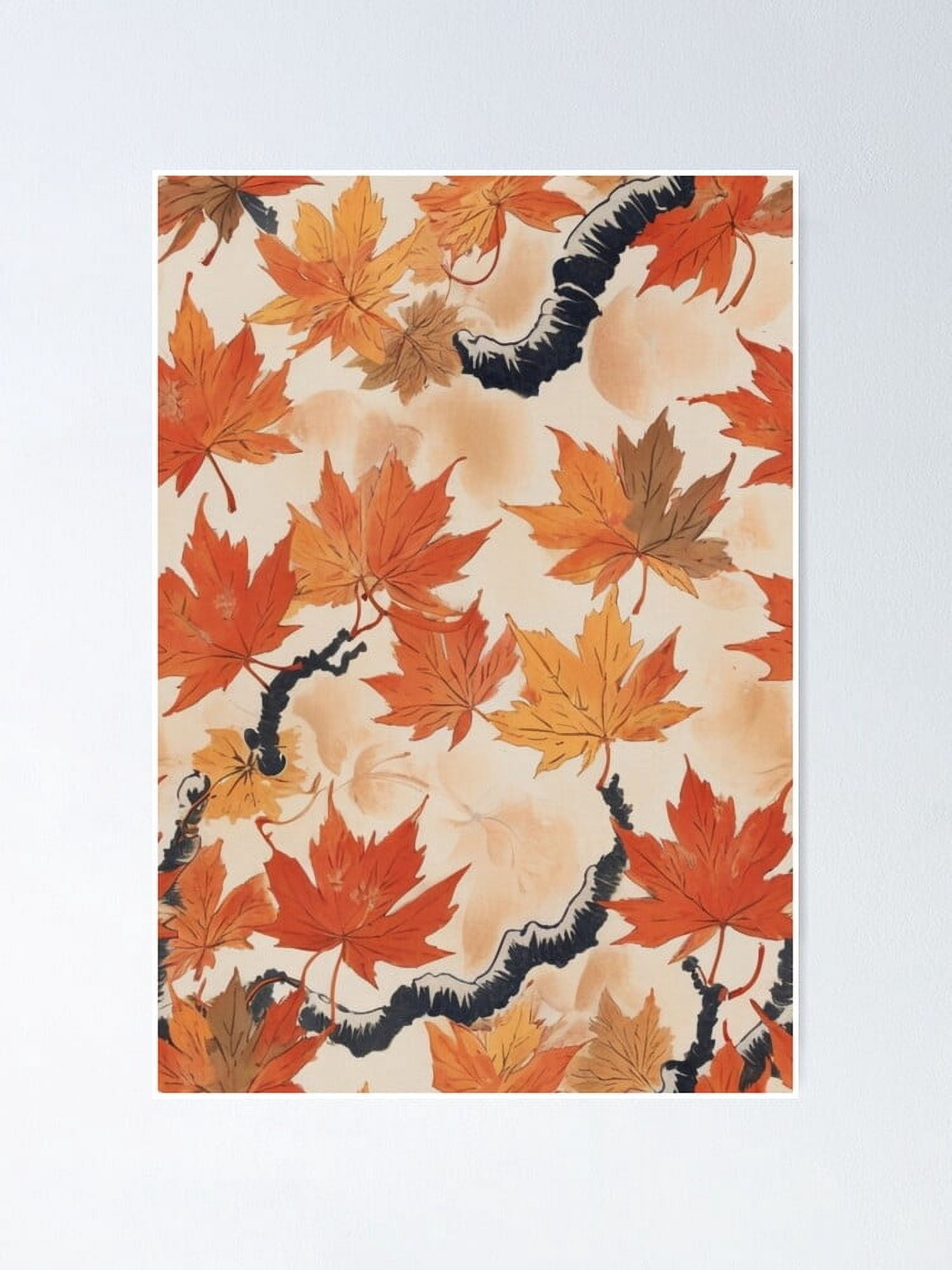 Aaroca Maple Leaves in the Breeze Poster Classic Decoration for Office ...