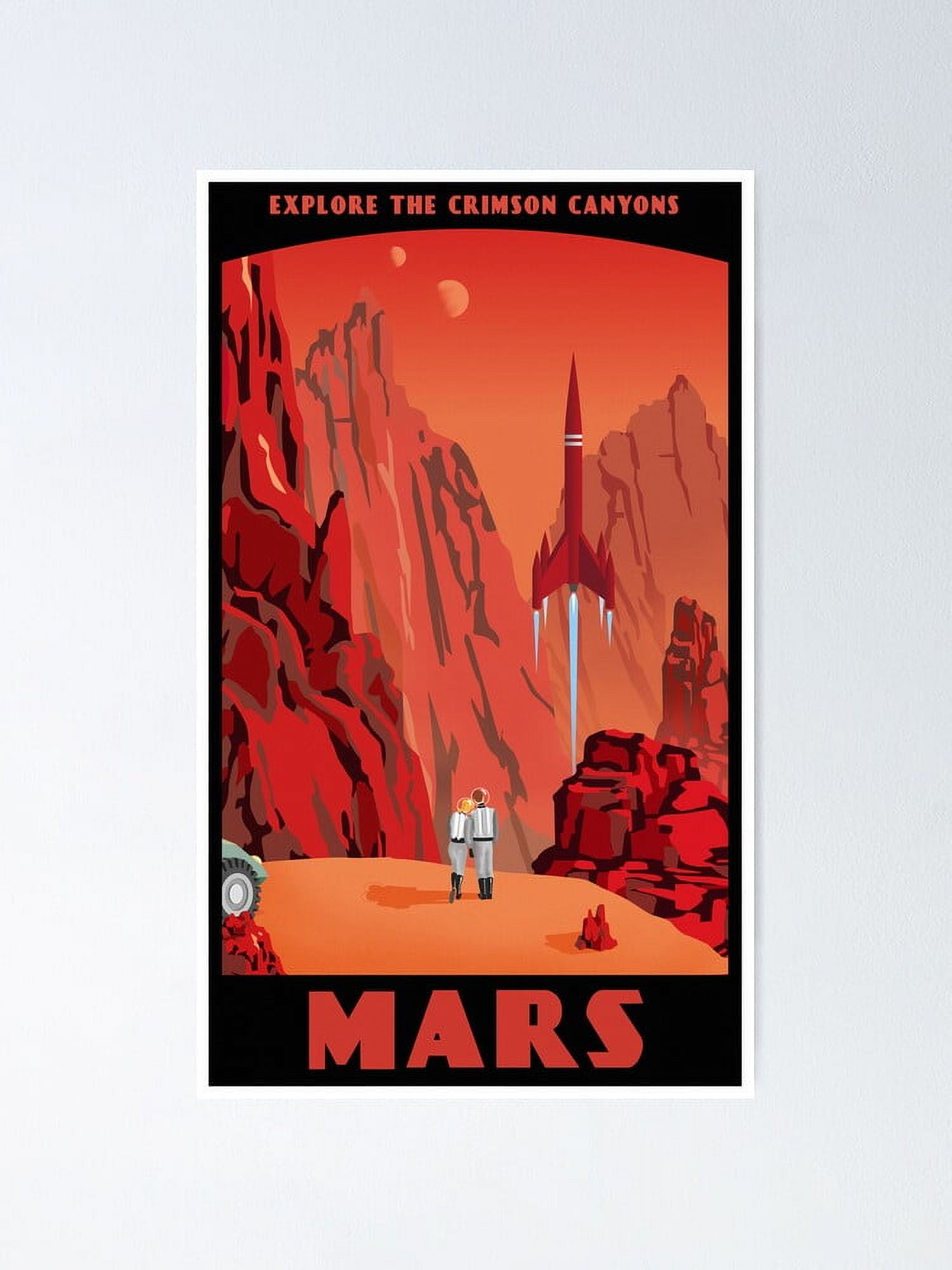 Aaroca Mars Travel Poster (Unframed) Classic Decoration for Office ...
