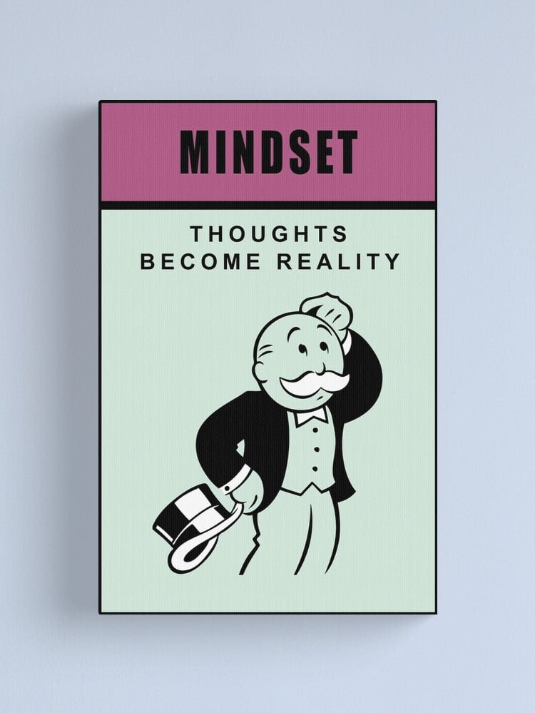 Aaroca Mindset Monopoly Motivation Games Canvas Print Inspirational ...