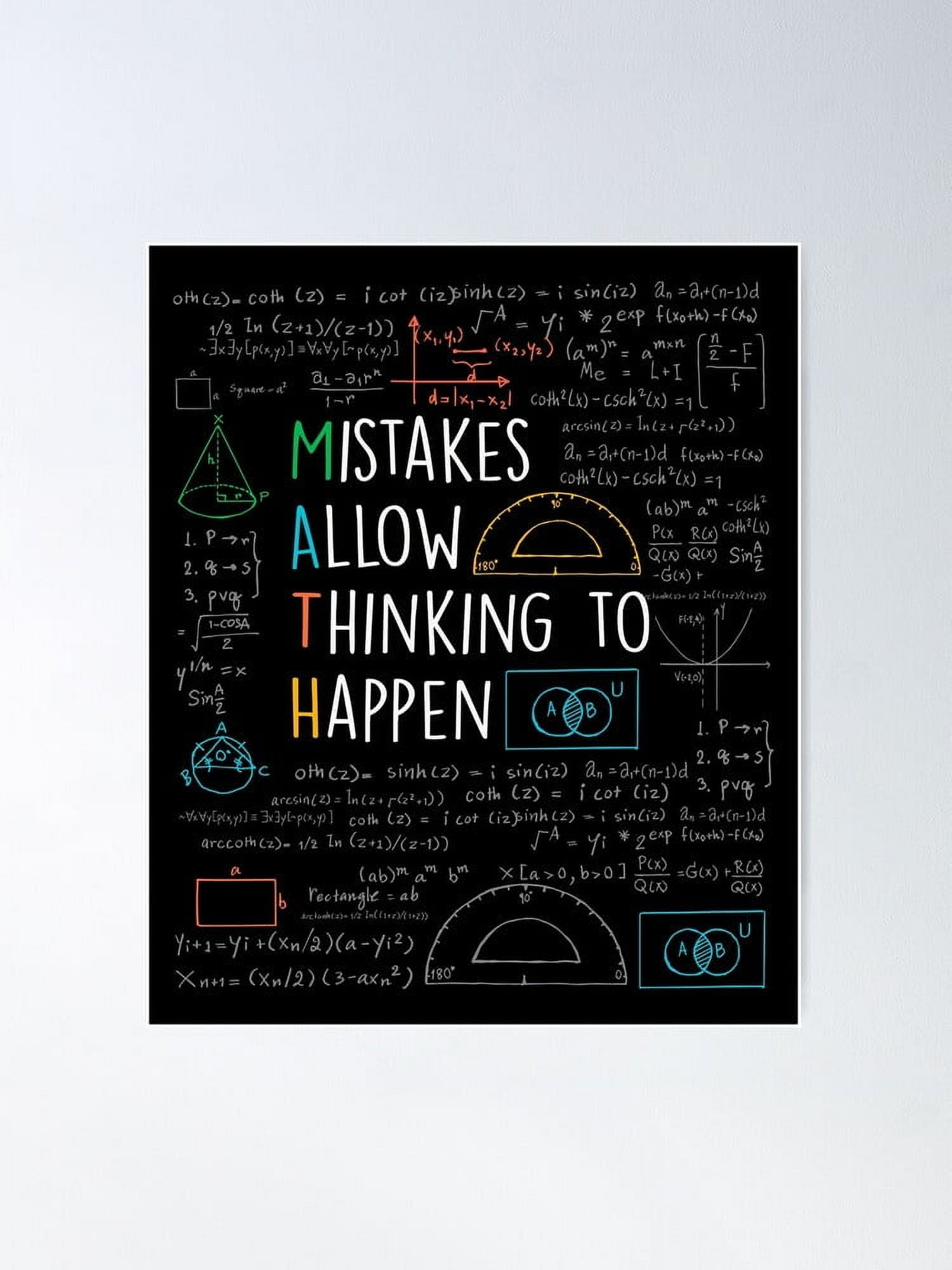 Aaroca Mistakes Allow Thinking to Happen - Math Teacher Quotes Funny ...