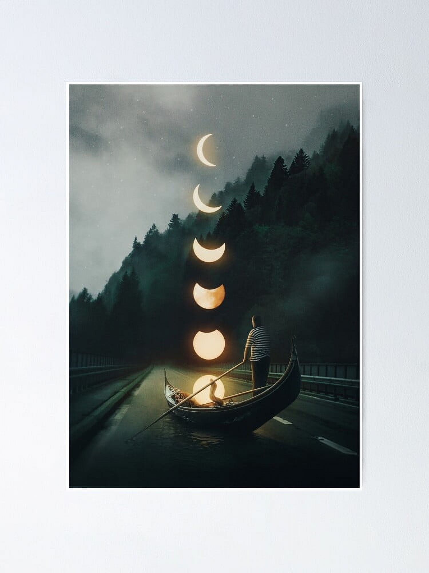 Aaroca Moon Ride Unframed Classic Decoration for Office Modern Home ...