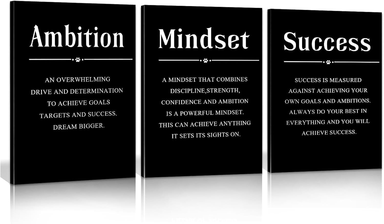 Aaroca Motivational Office Wall Art- Ambition Mindset Success Positive ...