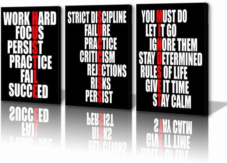 Aaroca Motivational Wall Decor - Hustle/Success/Mindset Definition ...