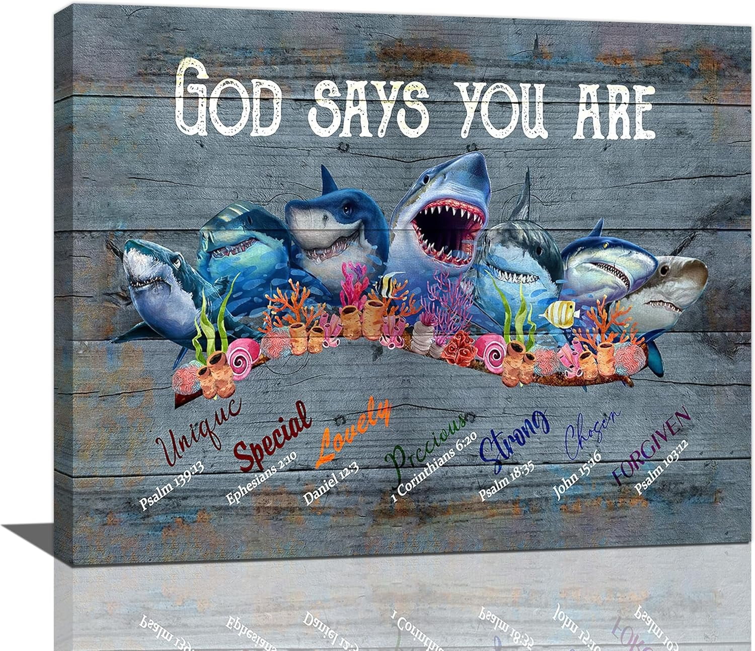 Aaroca Nautical Shark Wall Art Ocean Theme Shark Pictures Wall Decor ...