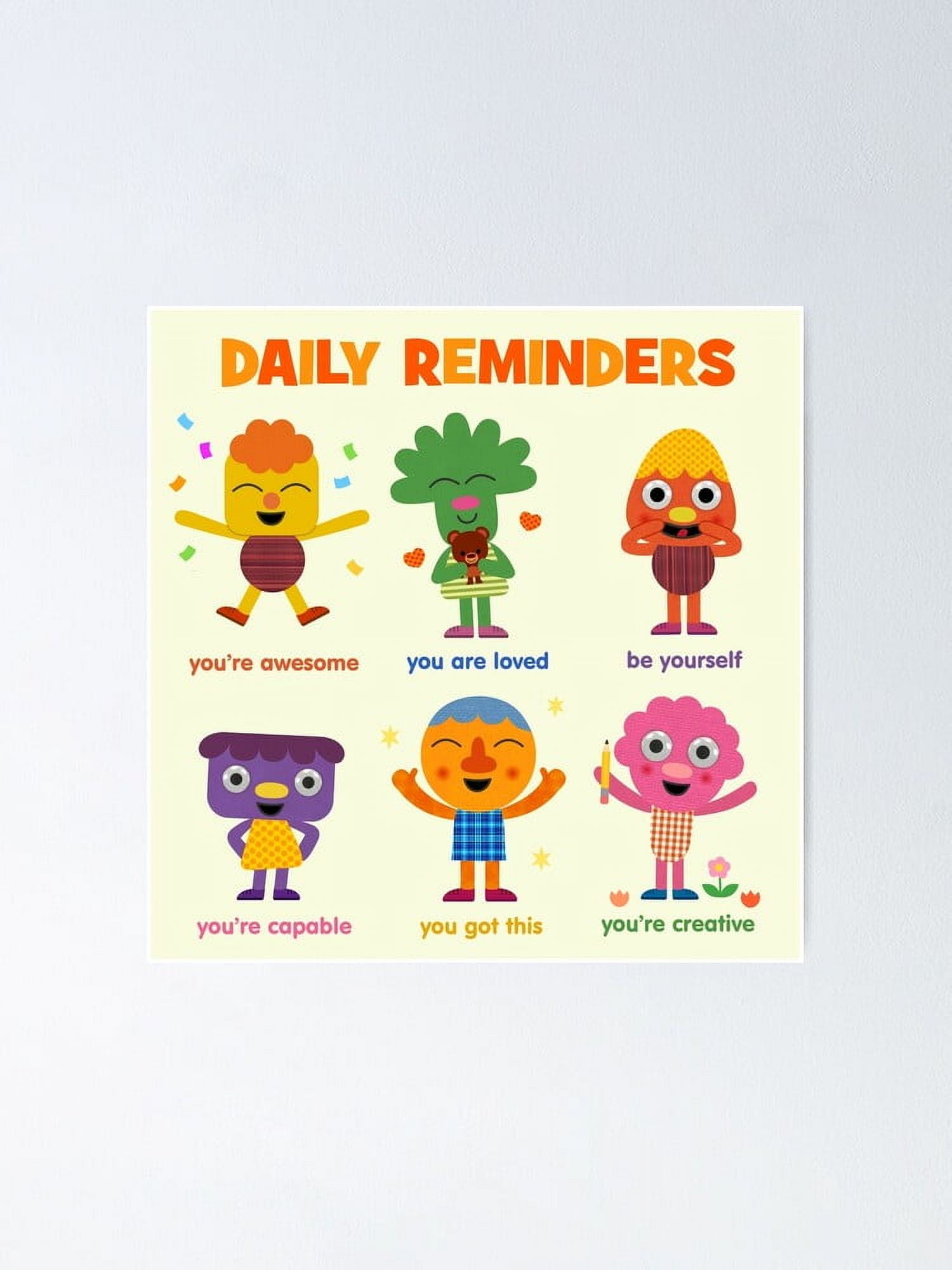 Aaroca Noodle & Pals | Daily Reminders (Unframed) Classic Decoration ...
