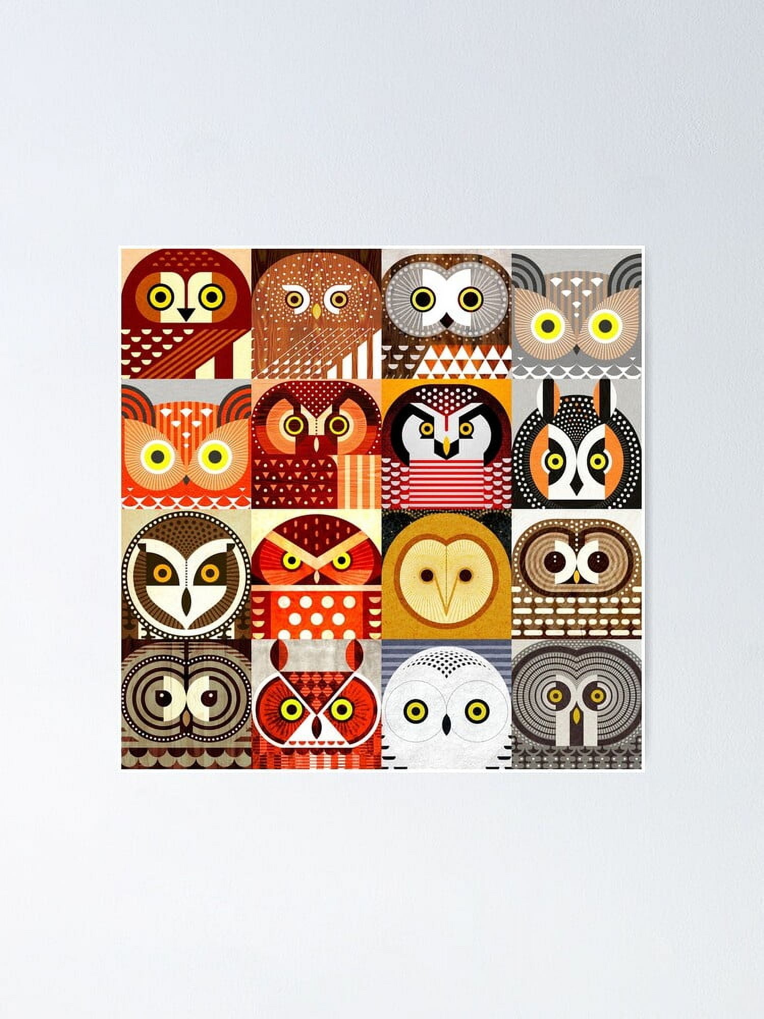 Aaroca North American Owls Poster Classic Decoration for Office Modern ...