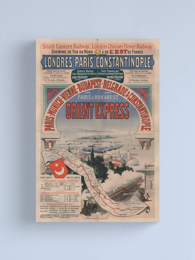 Aaroca Orient Express Constantinople - Vintage Train Travel Poster ...