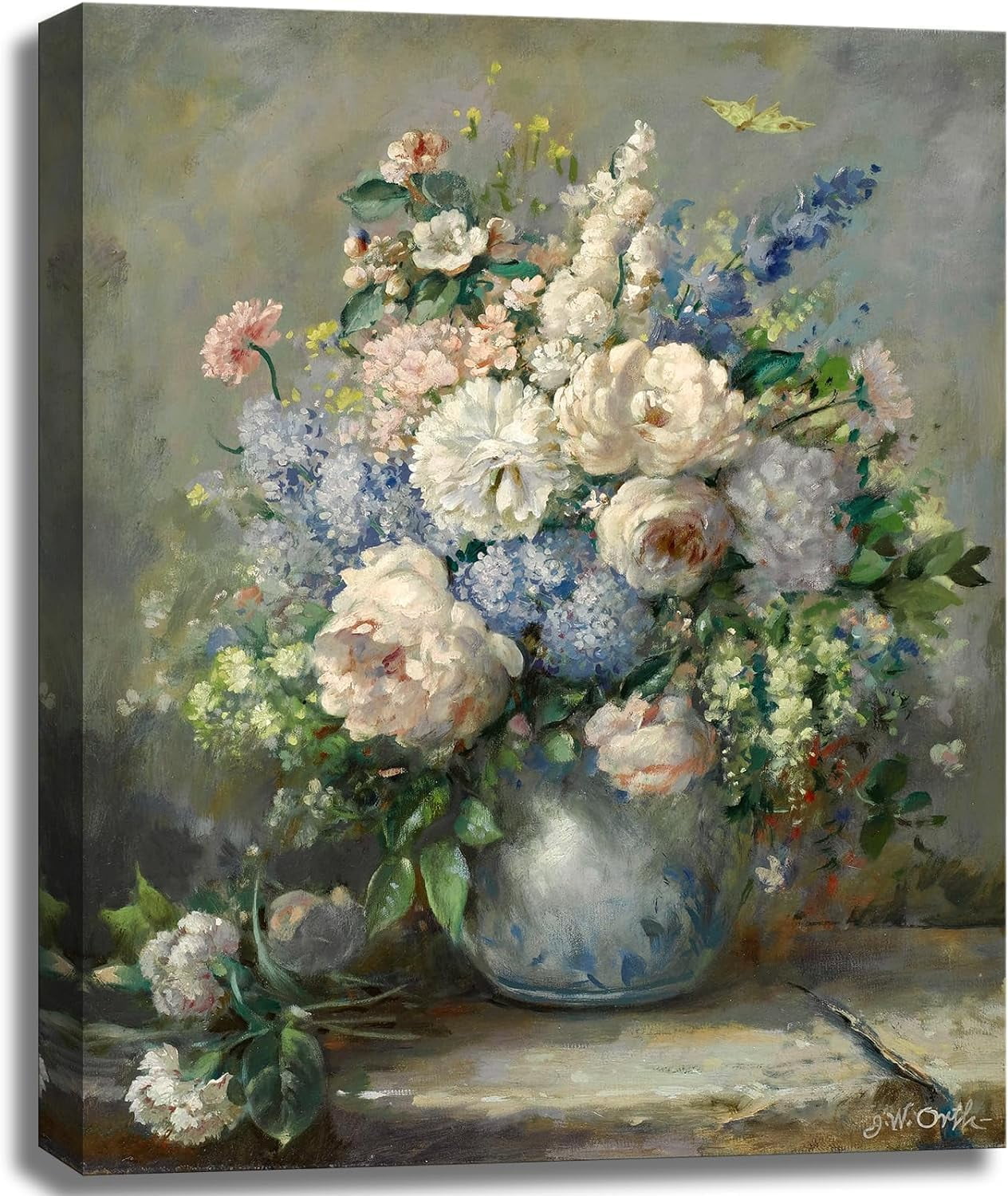 Aaroca Pierre Auguste Renoir Canvas Wall Art Print - Spring Bouquet ...