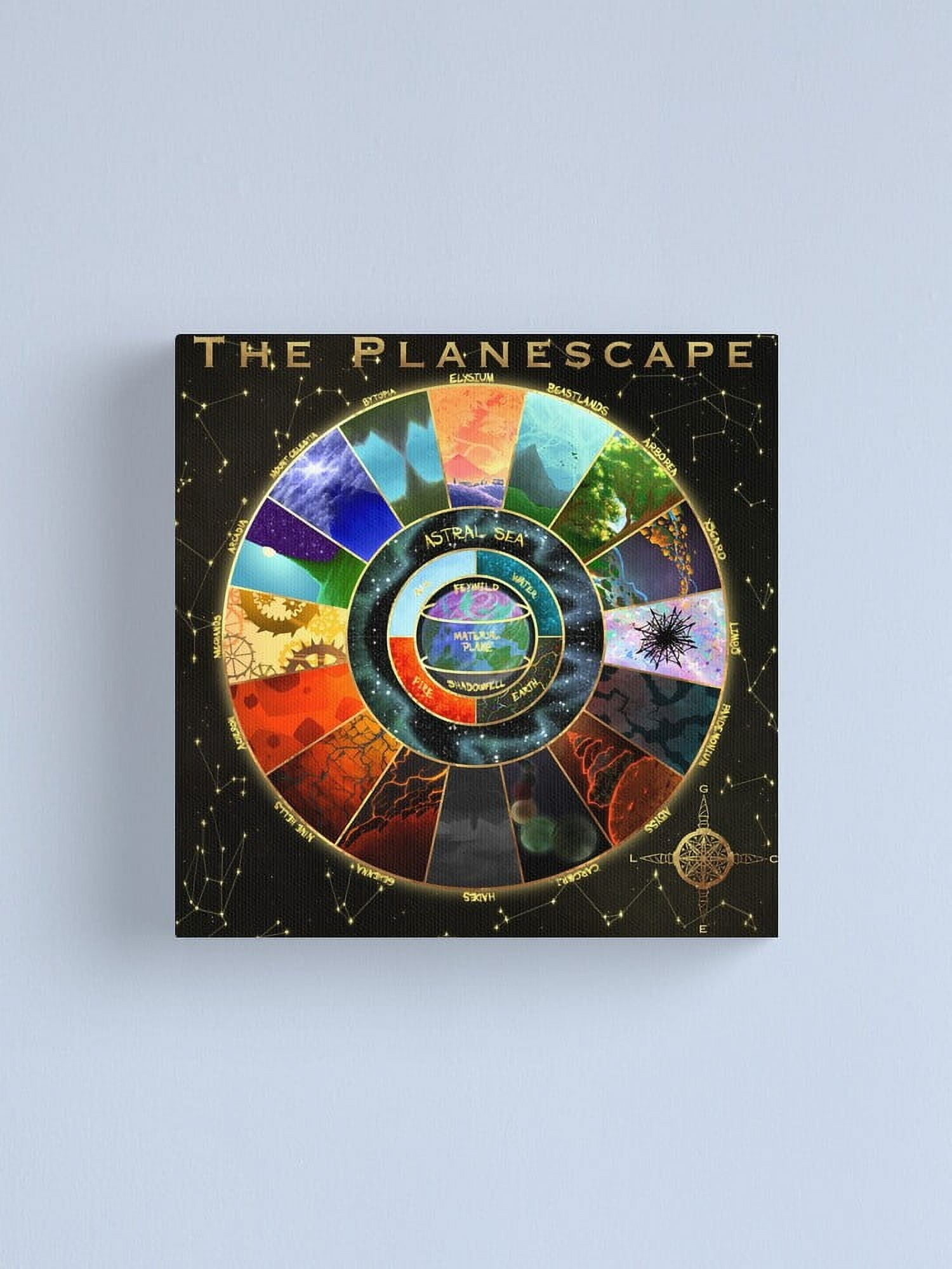 Aaroca Planescape Map Poster Canvas Print (Unframed) Classic Decoration ...