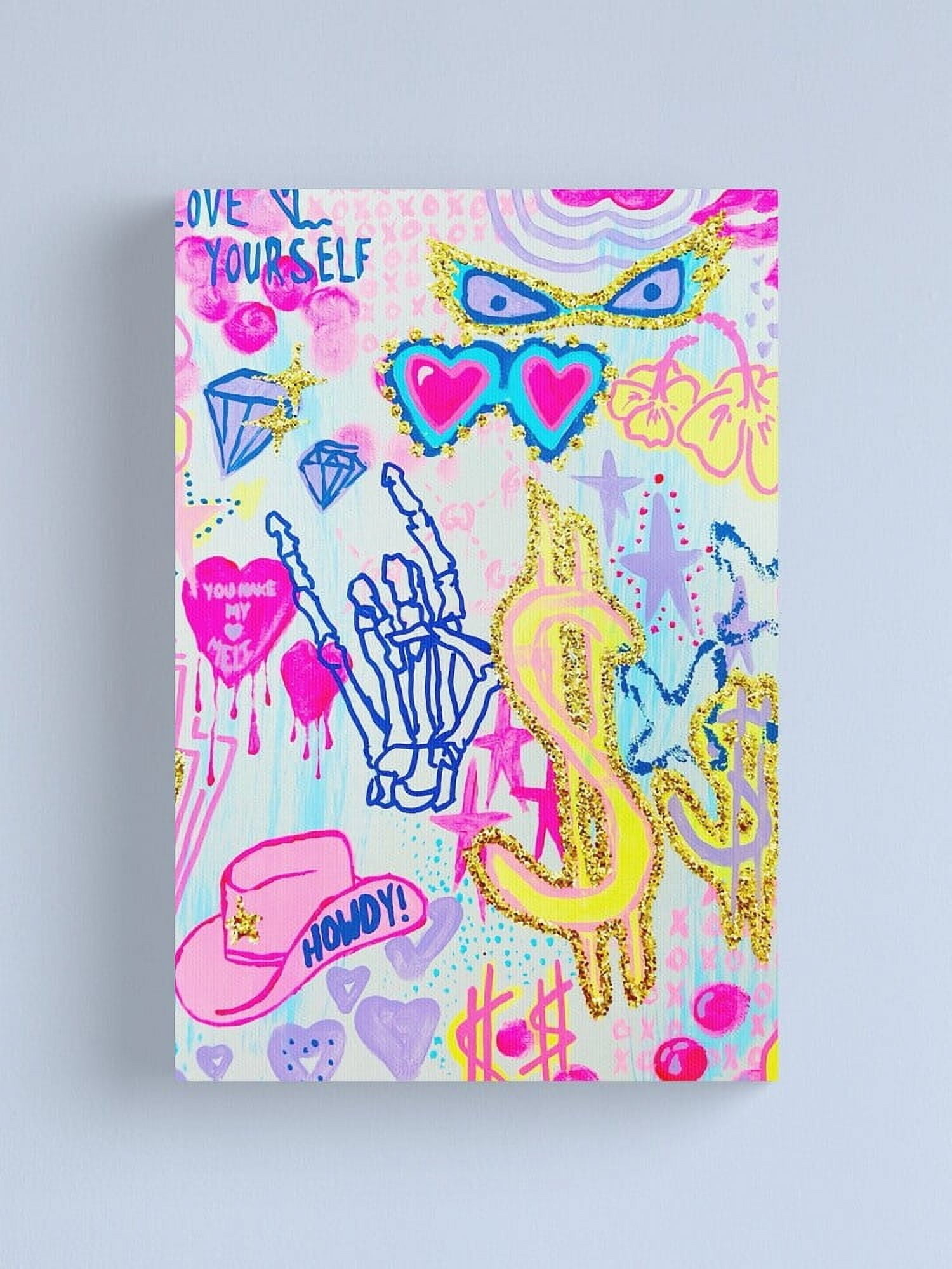Aaroca Preppy Collage 2 Canvas Print (Unframed) Classic Decoration for ...