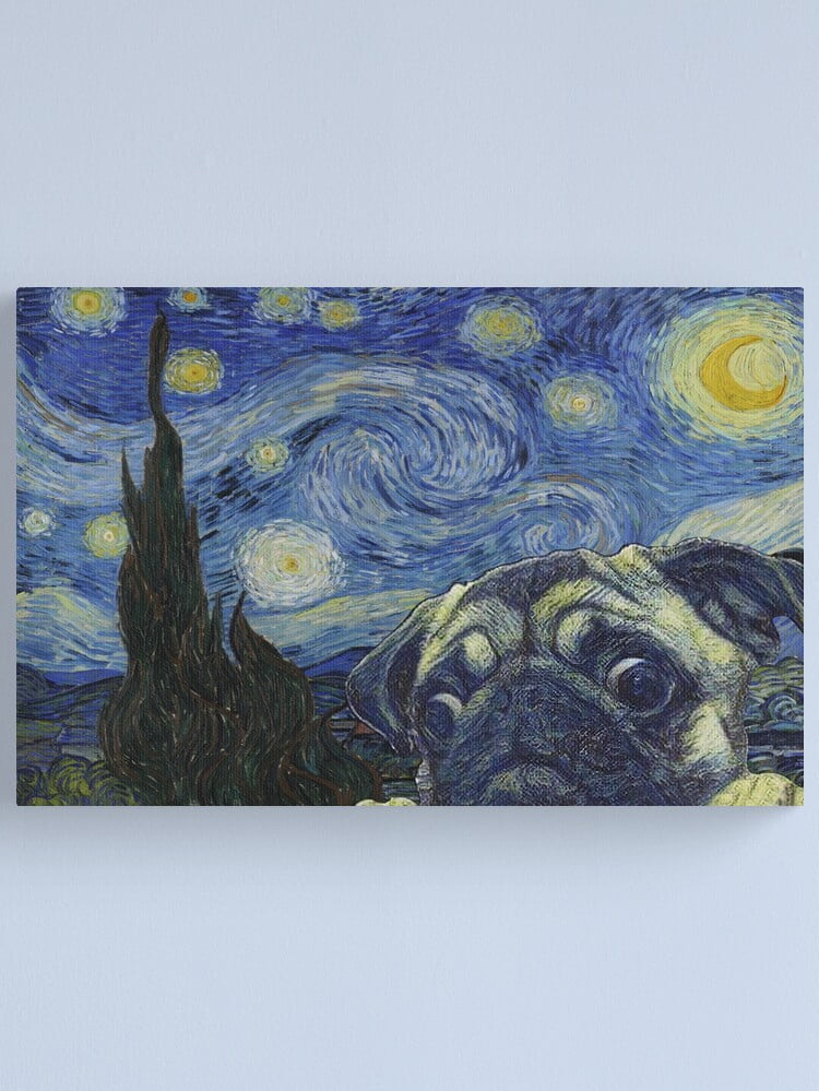Aaroca Pug Dog Starry Night Van Gogh - Pug Dog lovers - Graphics Pug ...