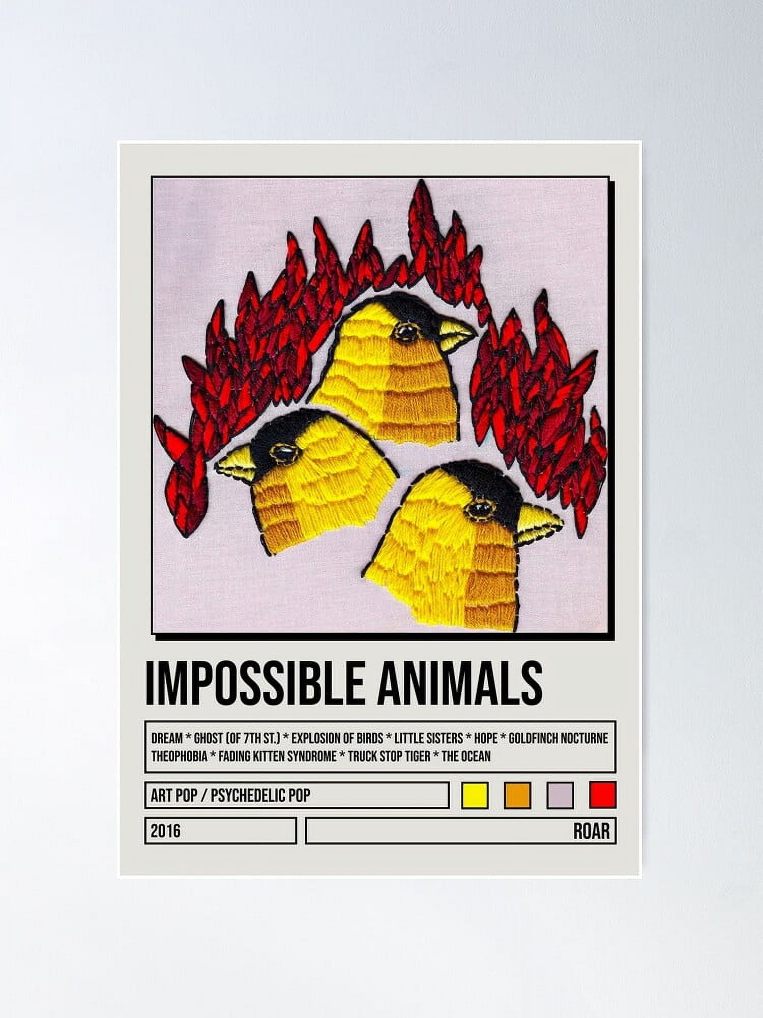 Aaroca ROAR Impossible Animals album poster Poster Canvas Poster ...