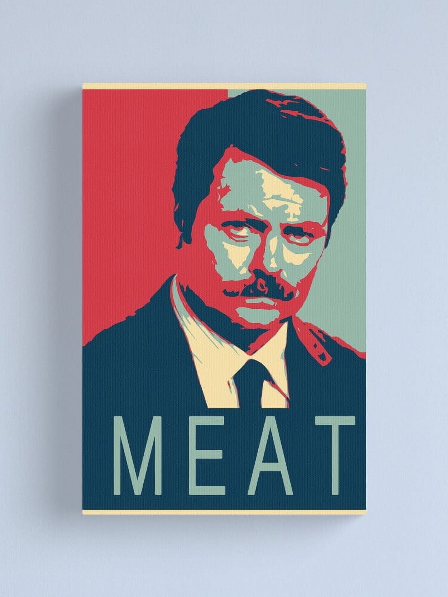 Aaroca RON SWANSON | MEAT Canvas Print (Unframed) Classic Decoration ...
