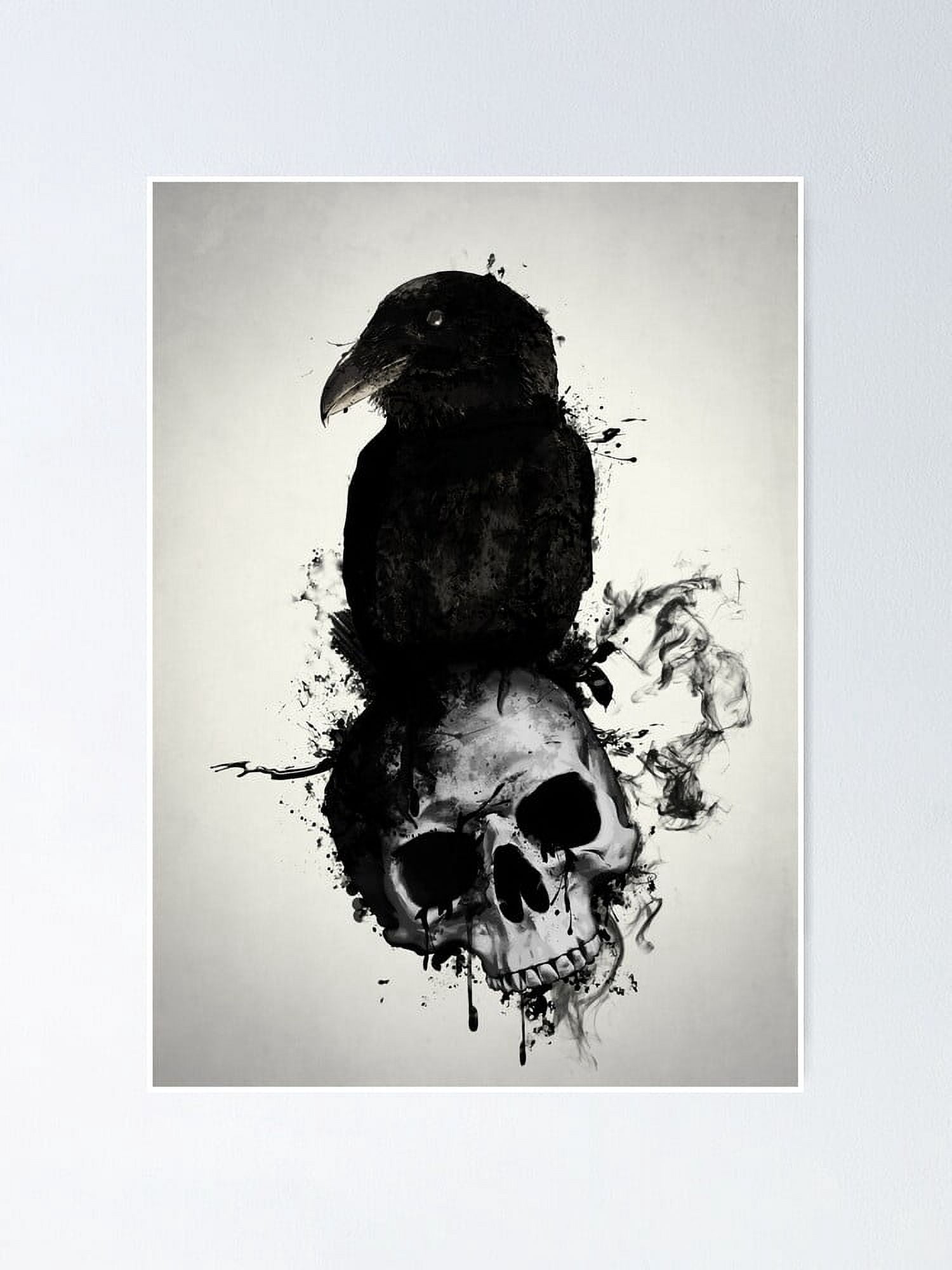 Aaroca Raven and Skull Poster Classic Decoration for Office Modern Home ...