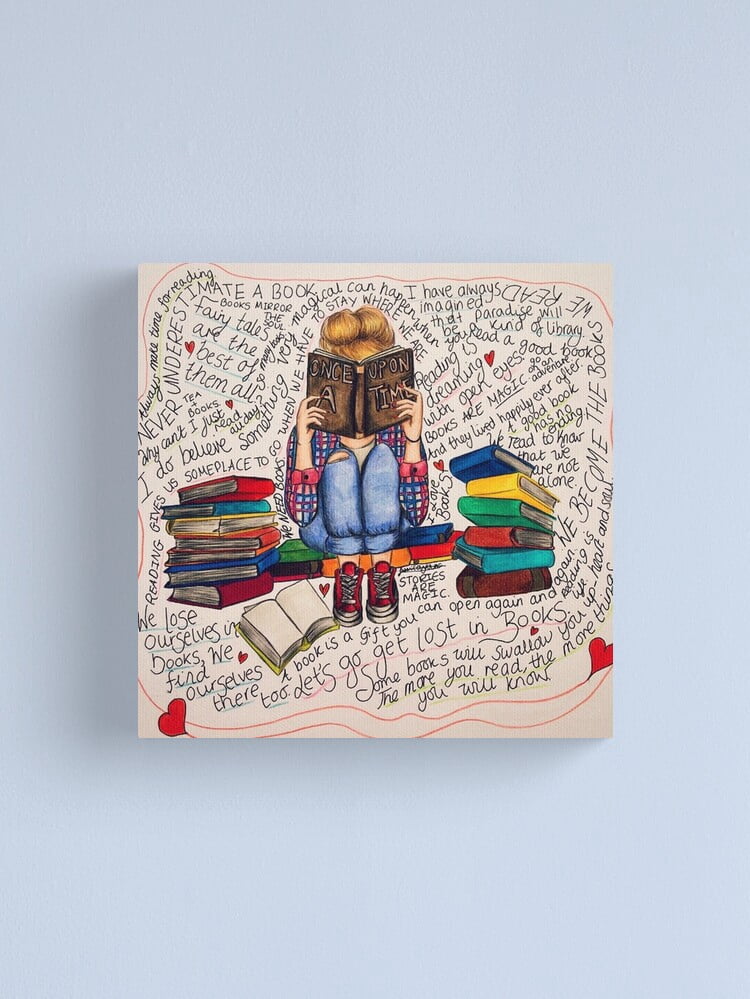 Aaroca Reading is Dreaming with Open Eyes. Canvas Print Inspirational ...