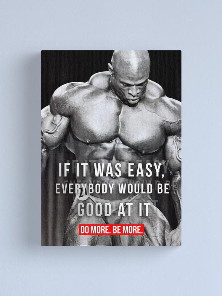 Aaroca Ronnie Coleman Bodybuilding Motivational Canvas Print ...